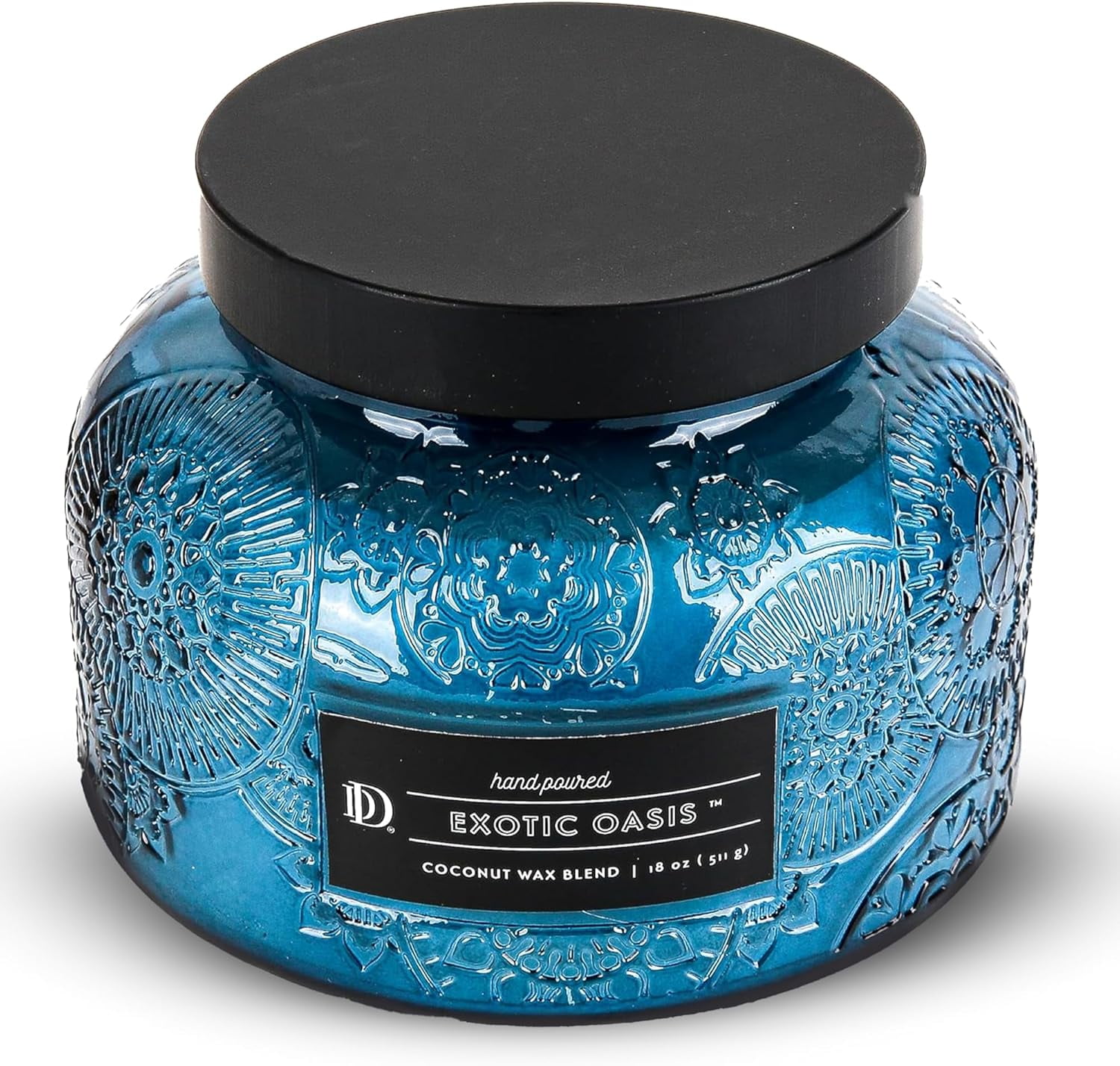 Exotic Embossed Candle Jar (18 oz) - Aromatic Blend of Blooming ...