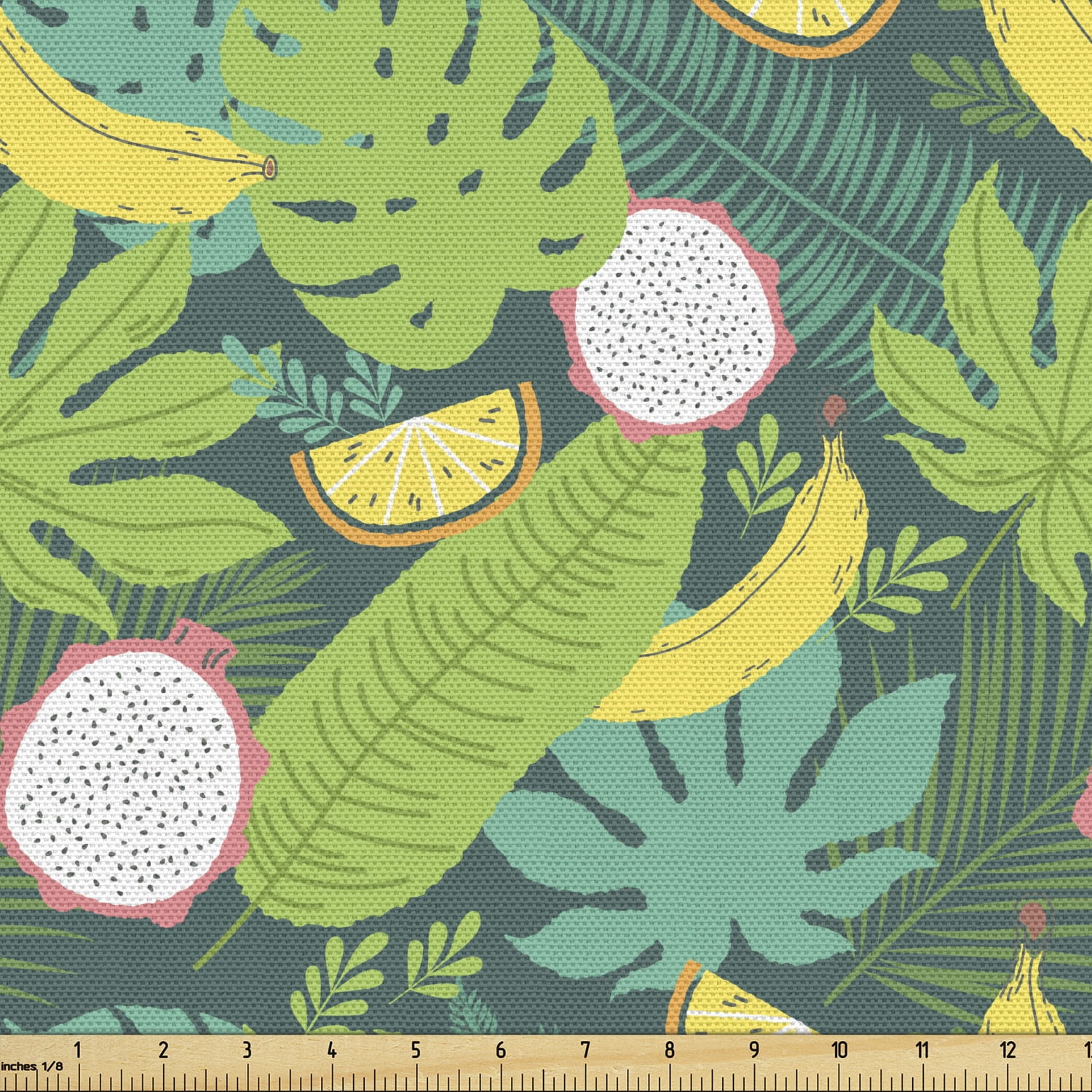 Exotic Fabric by the Yard, Art of a Clutter of Hawaiian Plantation ...