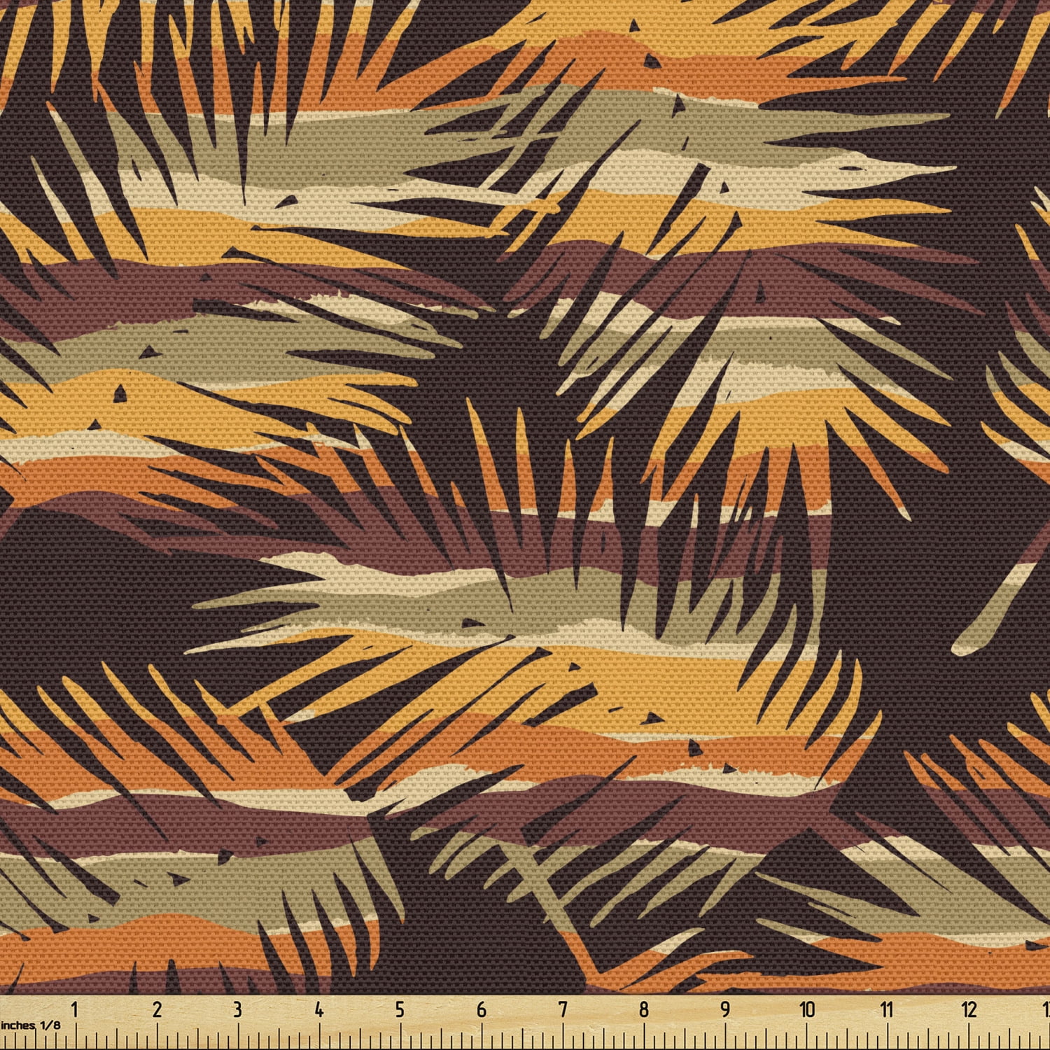 Ambesonne Exotic Fabric by the Yard Upholstery, Earth Tones Summer ...