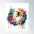 Exotic Fish On Coral Reef Poster Wall Art Modern Wall Decor For Living ...