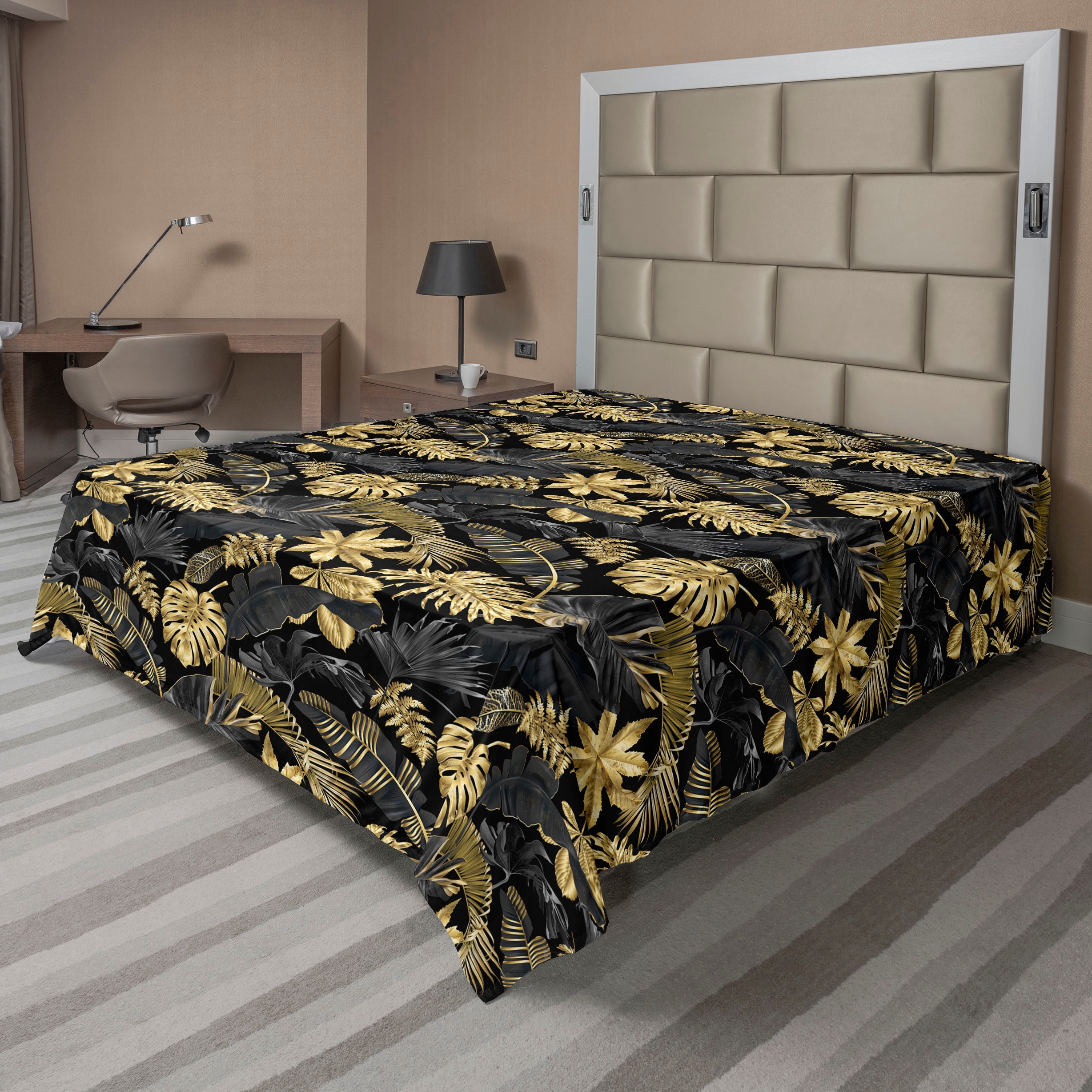 Ambesonne Exotic Flat Bedding Sheet Soft Top Sheet, Botanical Tropical ...