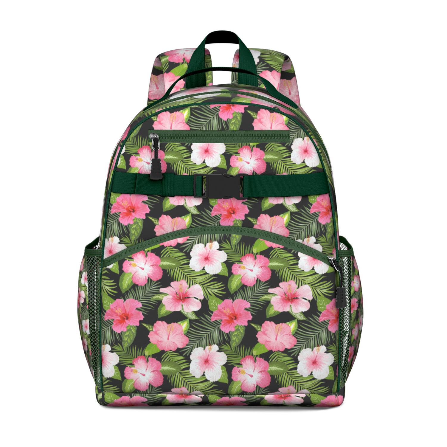 Exotic Floral Ergonomic Backpack - Adjustable Spine-Protecting School ...