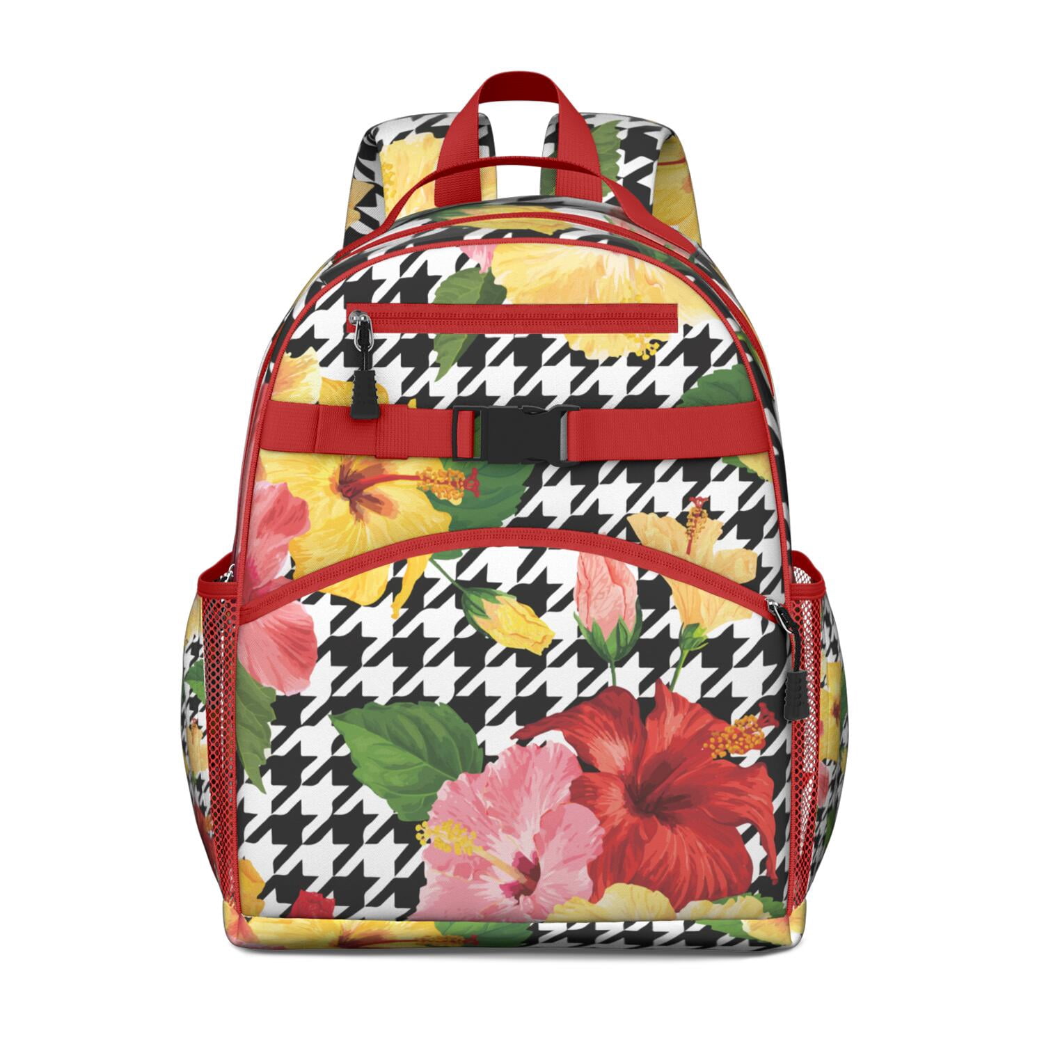 Exotic Floral Student Backpack Studentss Bookbag Tropical Floral ...