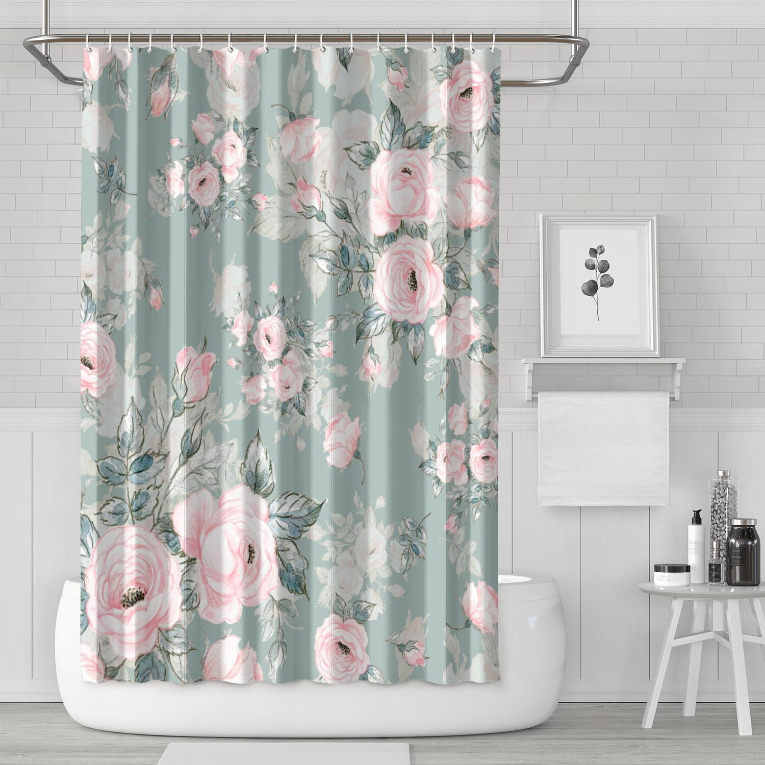 Exotic Floral and Tropical Floral Shower Curtain 72x72, Summer Beach ...