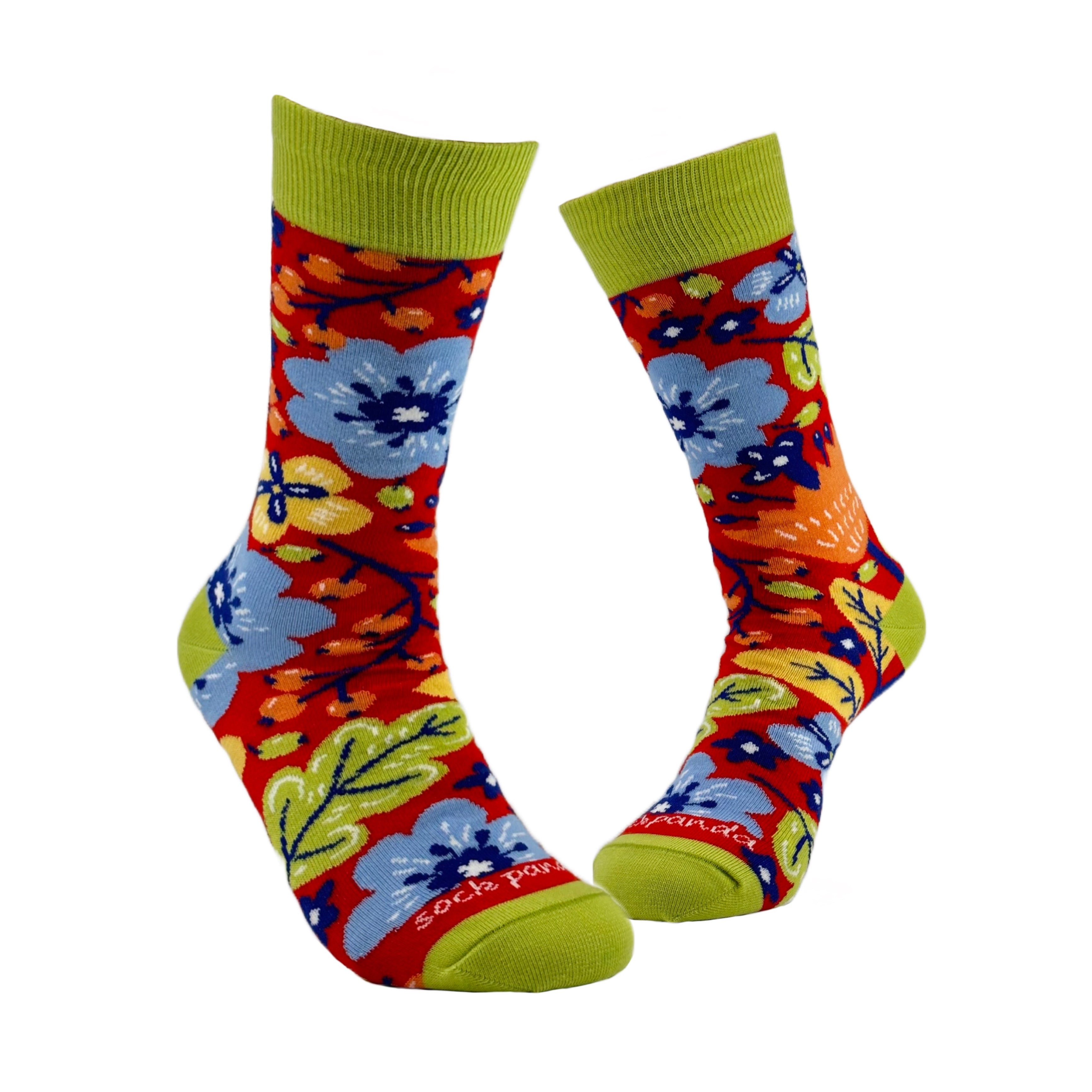 Exotic Flower Socks from the Sock Panda (Adult Medium - Women's Shoe ...