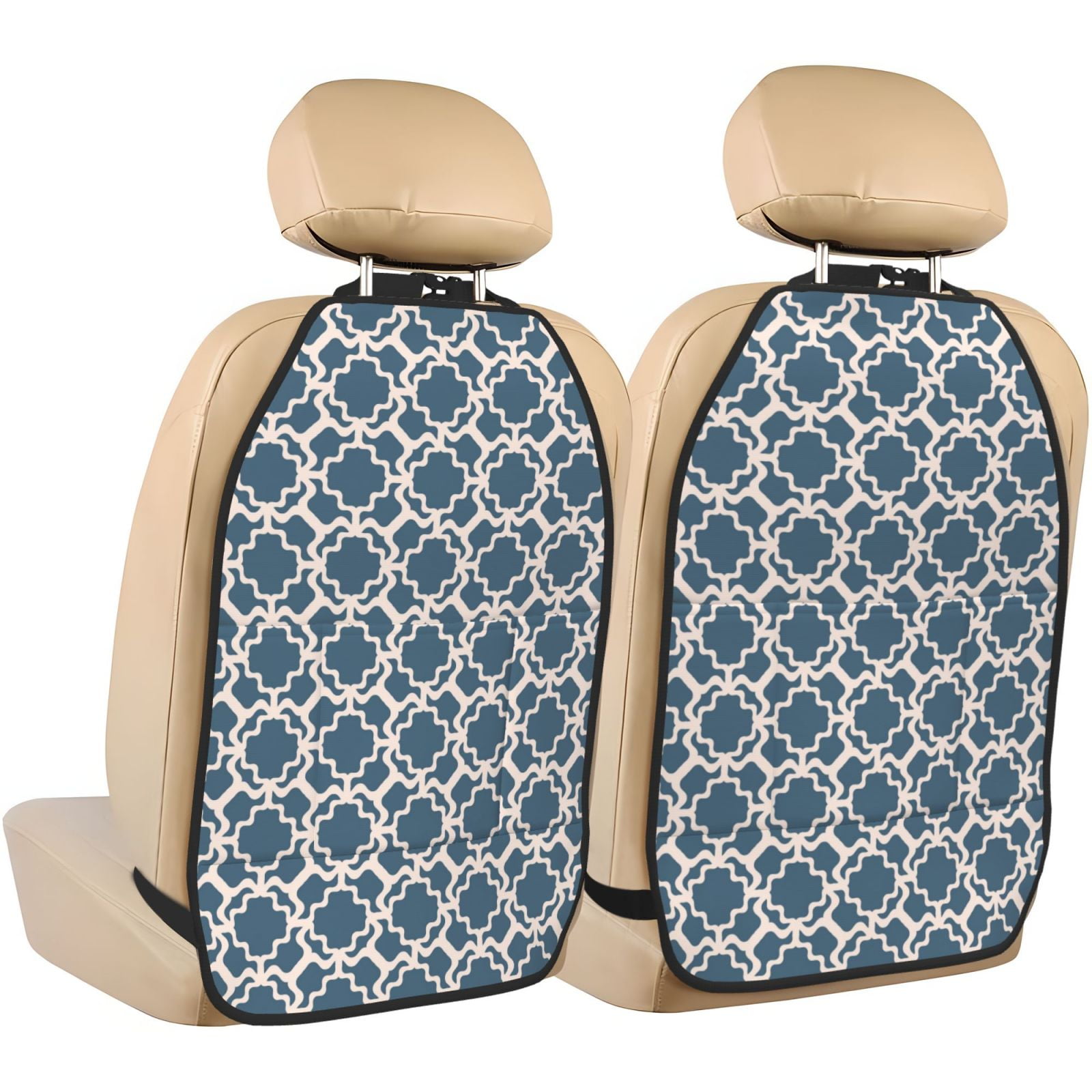Exotic Geometric Patterns Backseat Car Organizer, 2 Pack Kick Mats Back ...