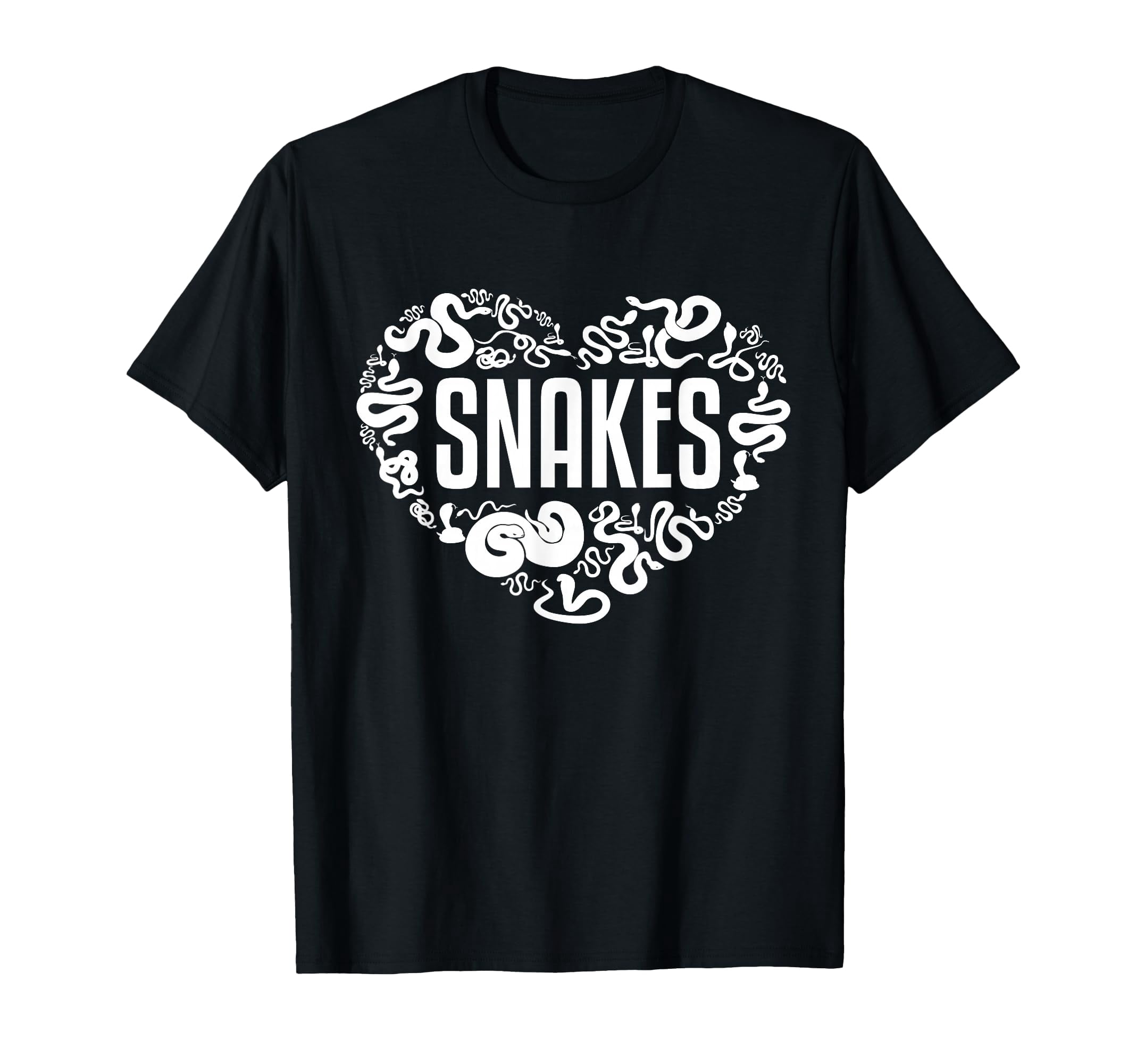 Exotic Heart-Shaped Snake Design T-Shirt for Reptile Lovers and ...