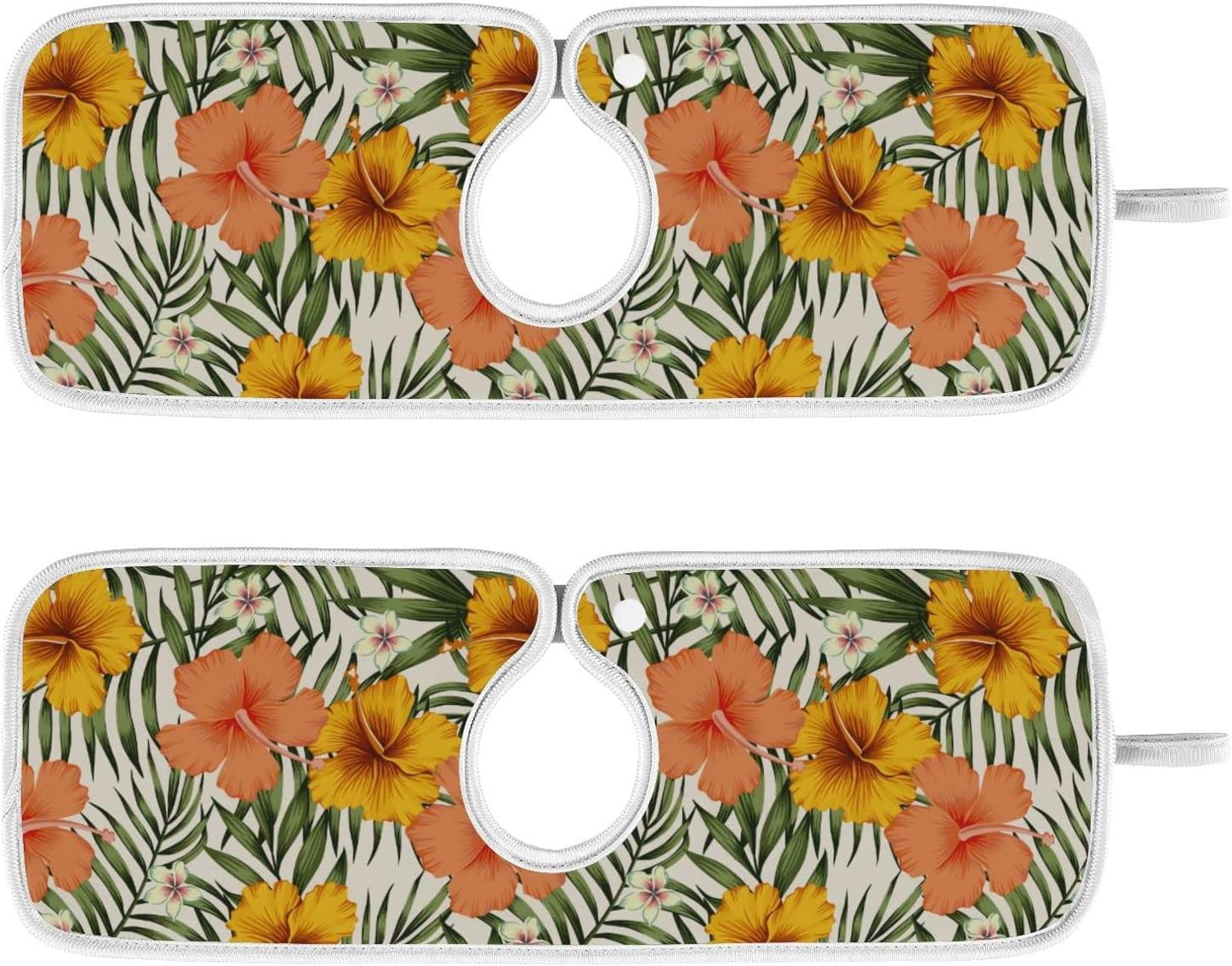 Exotic Hibiscus Flowers Sink Splash Guard for Faucet 2 Packs Faucet ...