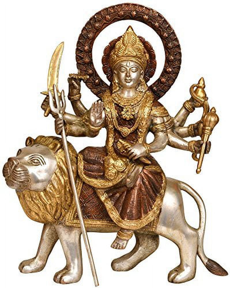 Exotic India Ashtabhuja-dhari Durga on Her Mount Lion - Walmart.com
