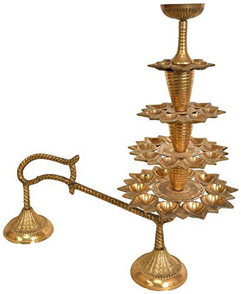 Exotic India Large Size Aarti Lamp - Brass Statue - Walmart.com