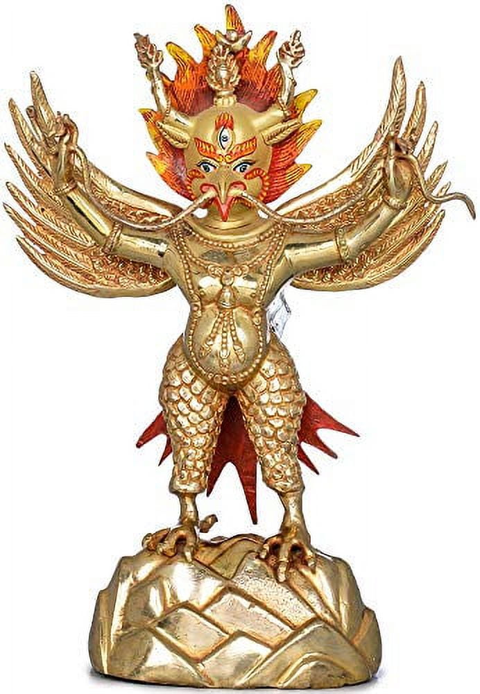 Exotic India Standing Garuda, with a Snake in His Hand - Made in Nepal ...