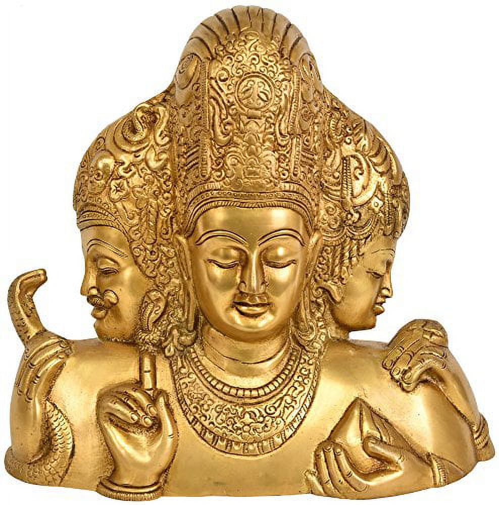 Exotic India Trimurti from Elephanta (Brahma, Vishnu and Mahesha ...