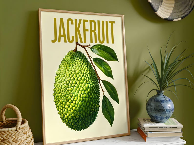 Exotic Jackfruit Mounted Poster - Tropical Fruit Wall Art, Ready to ...