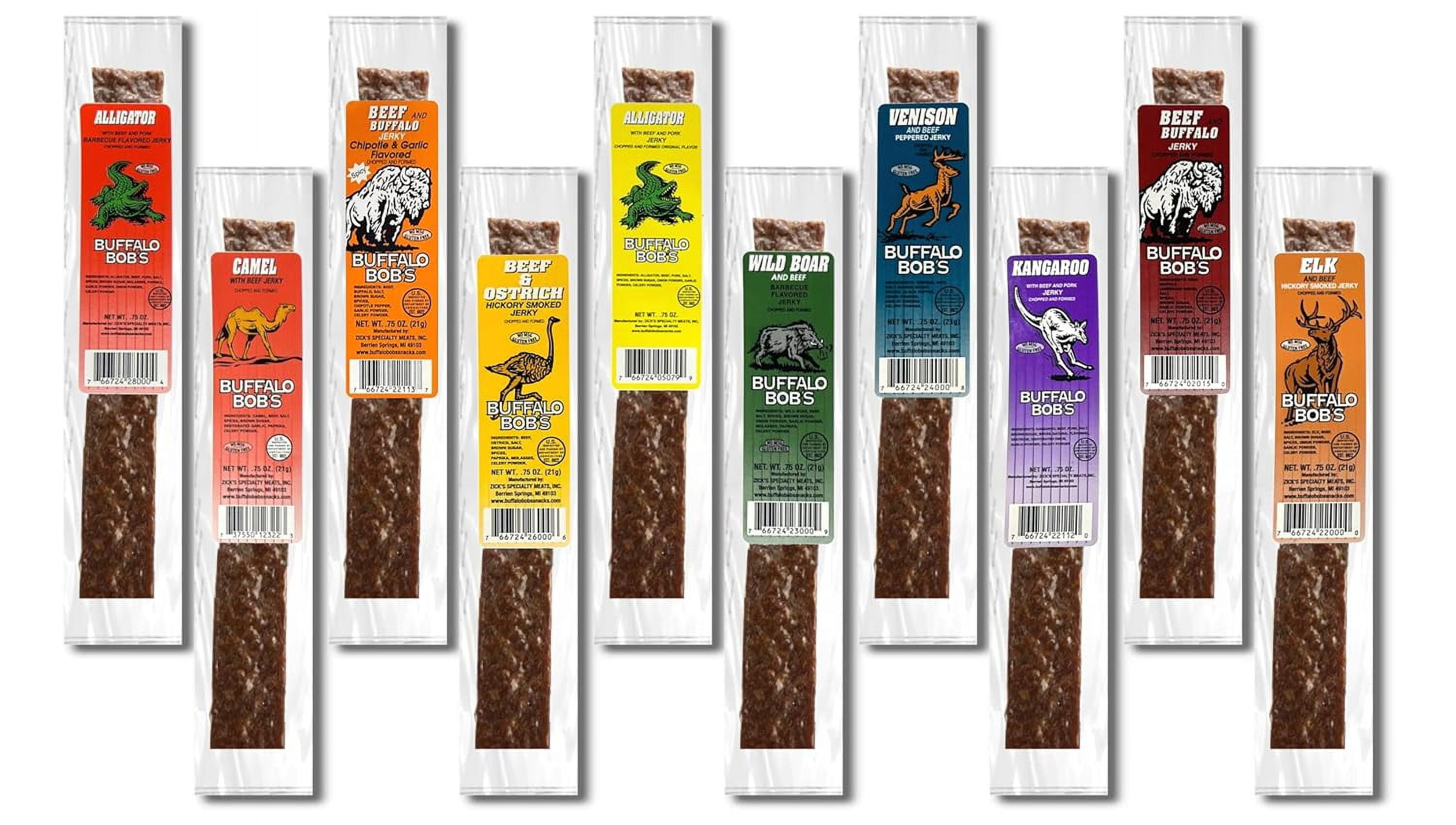 Exotic Jerky Assortment - 10 Flavor Variety Pa - Wild Game Jerky, Sna ...