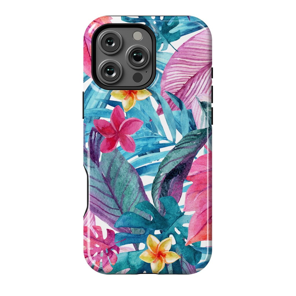 Exotic Jungle Leaf Flower Phone Case for iPhone 11 12 13 14 15 16 Pro ...