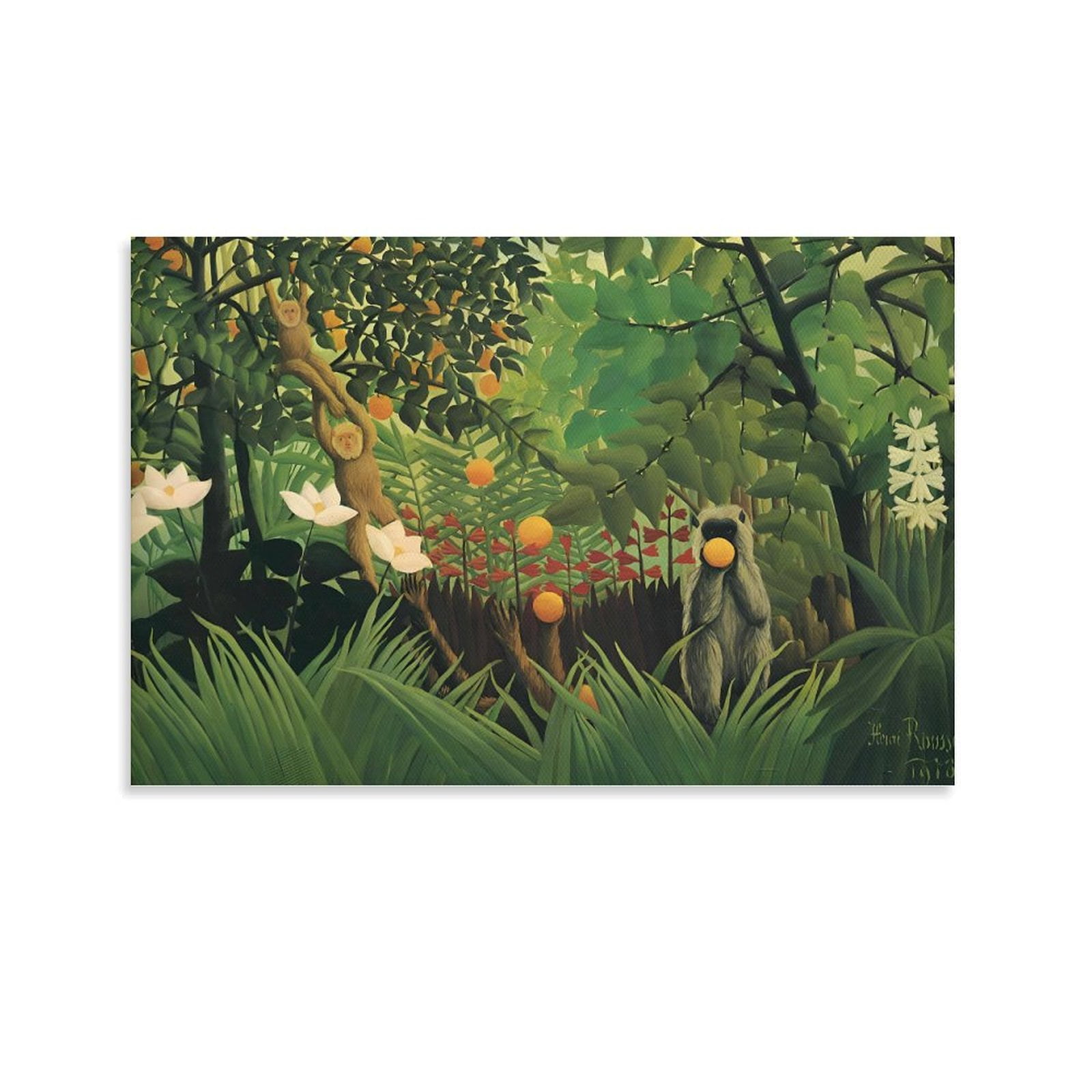 Exotic Landscape by Henri Rousseau Painting Poster Canvas Art Poster ...