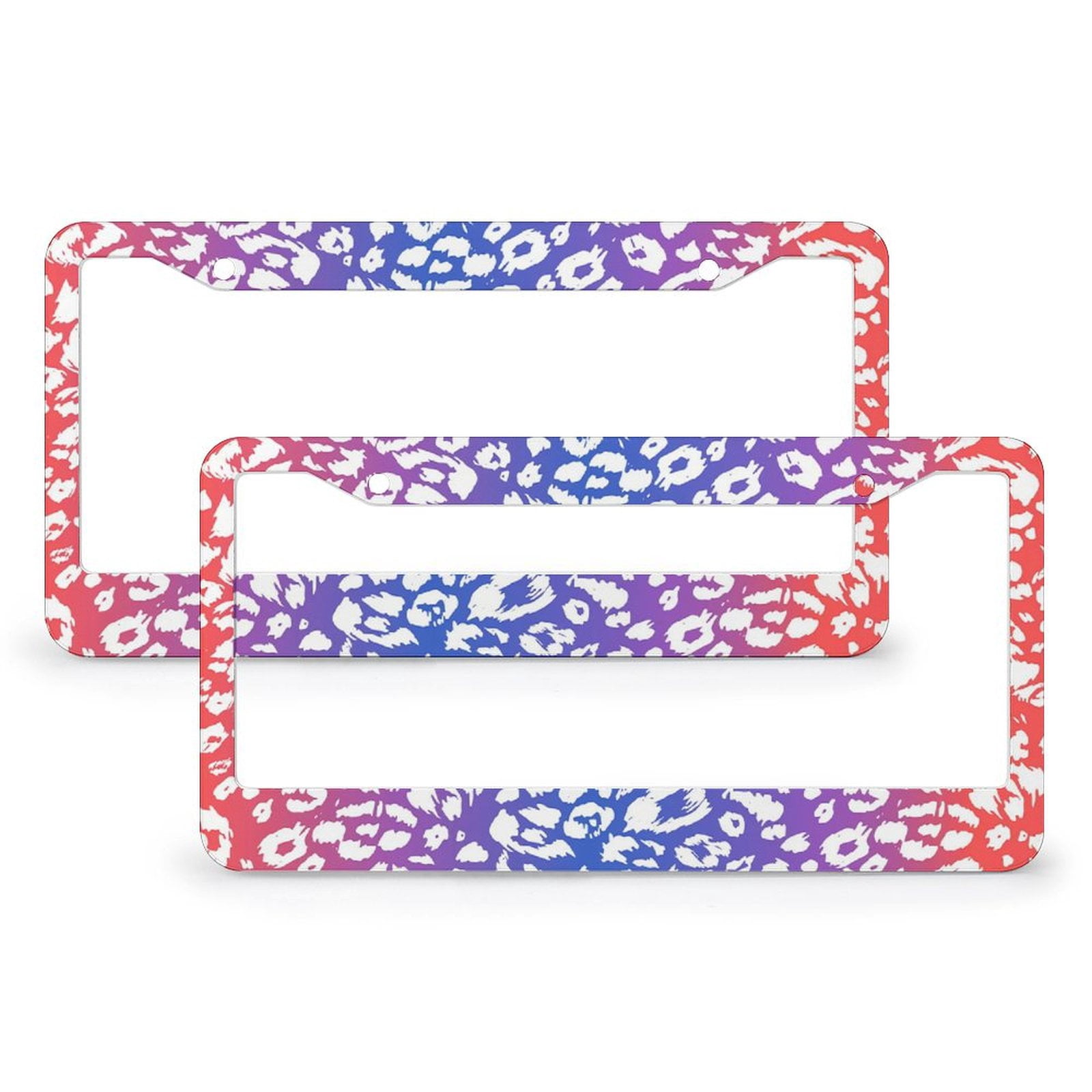 Exotic Leopard Background License Plate Frame - 2 Pack Tags Frames ...