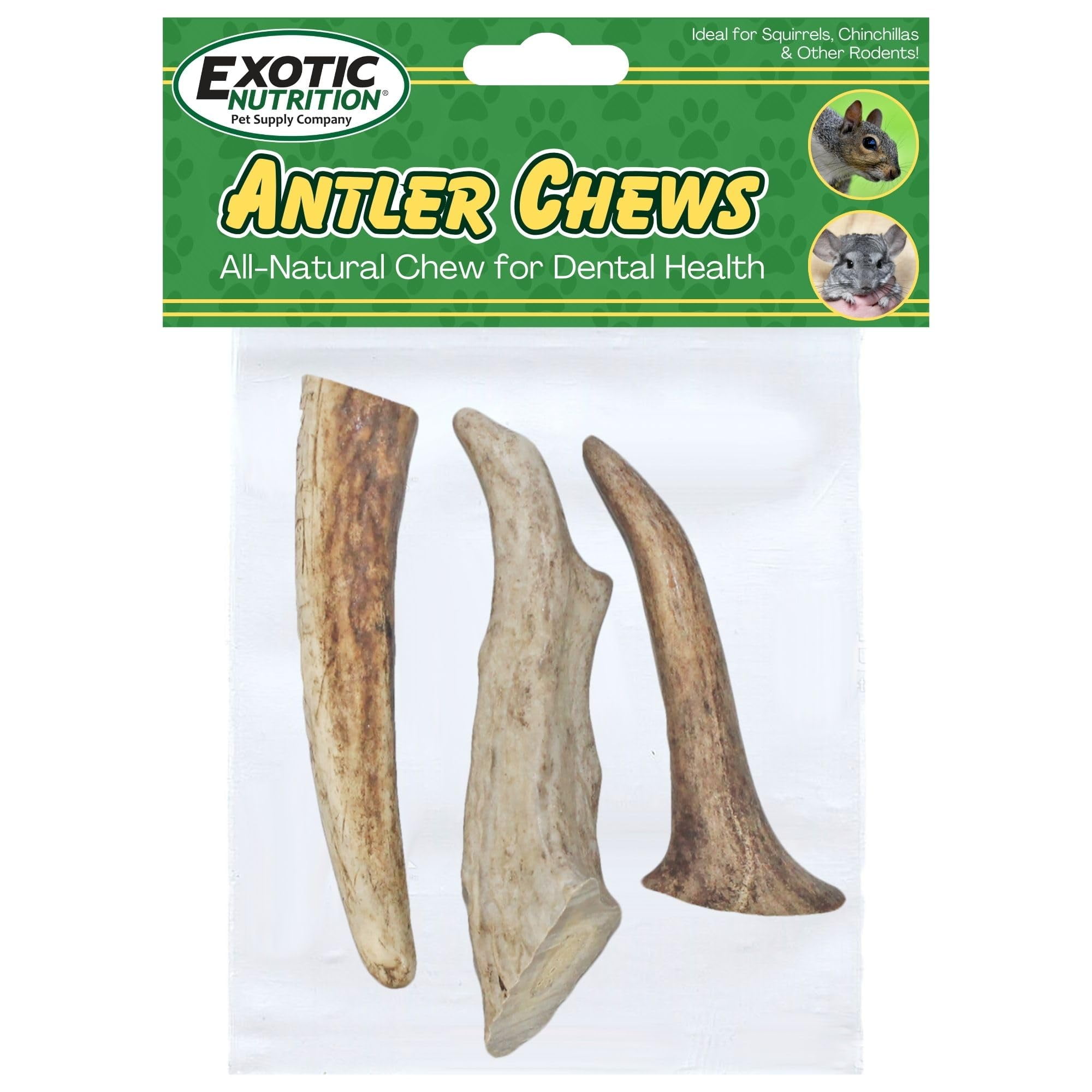 Exotic Nutrition Antler Chews CCF19 - Safe Small Animal Chew - Natural ...