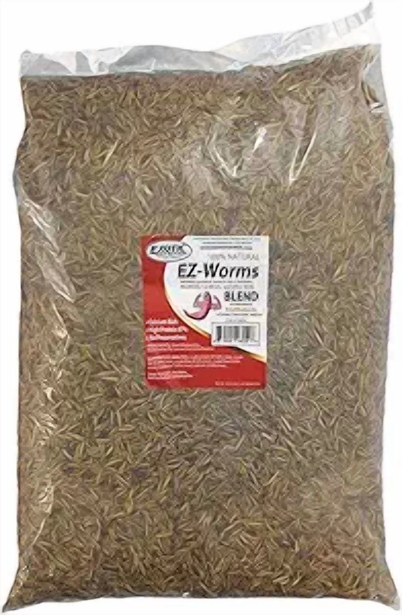 Exotic Nutrition EZ-Worms (20 lb.)- Blend of Dried Mealworms & Black ...