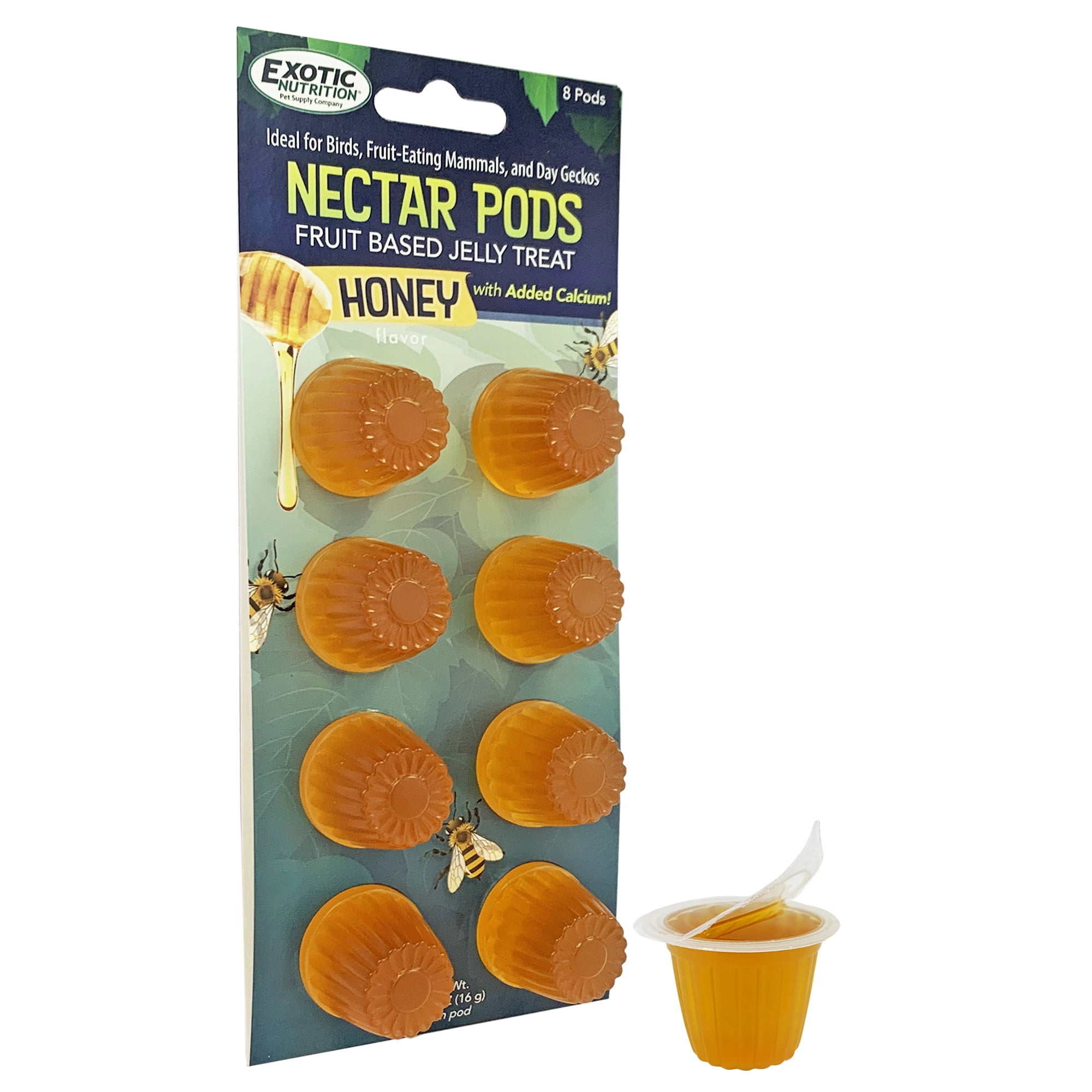 Exotic Nutrition Nectar Pods Honey, Fruit-Based Jelly Treat, 8 Pods ...