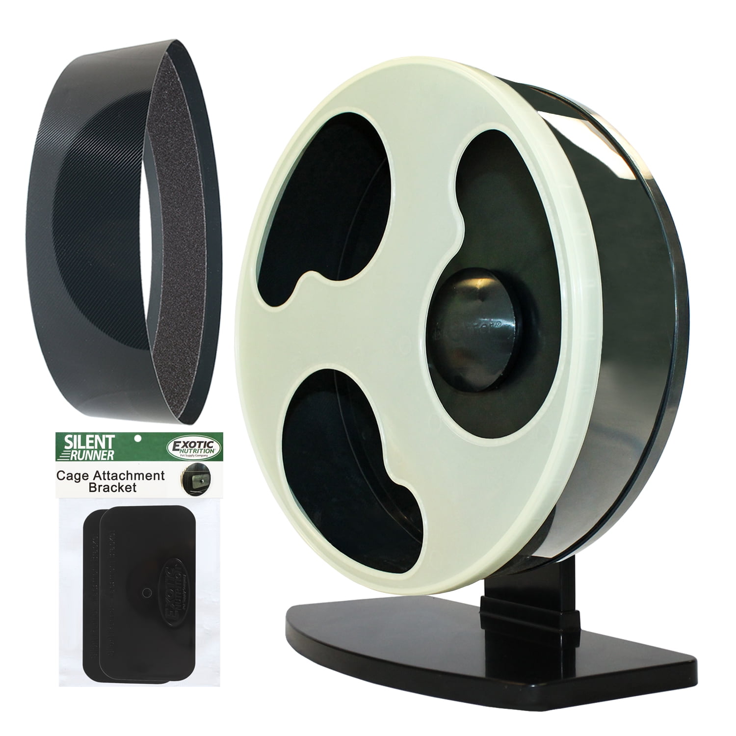 Exotic Nutrition Silent Runner 12" Glow Wheel + Cage Attachment + Sandy ...