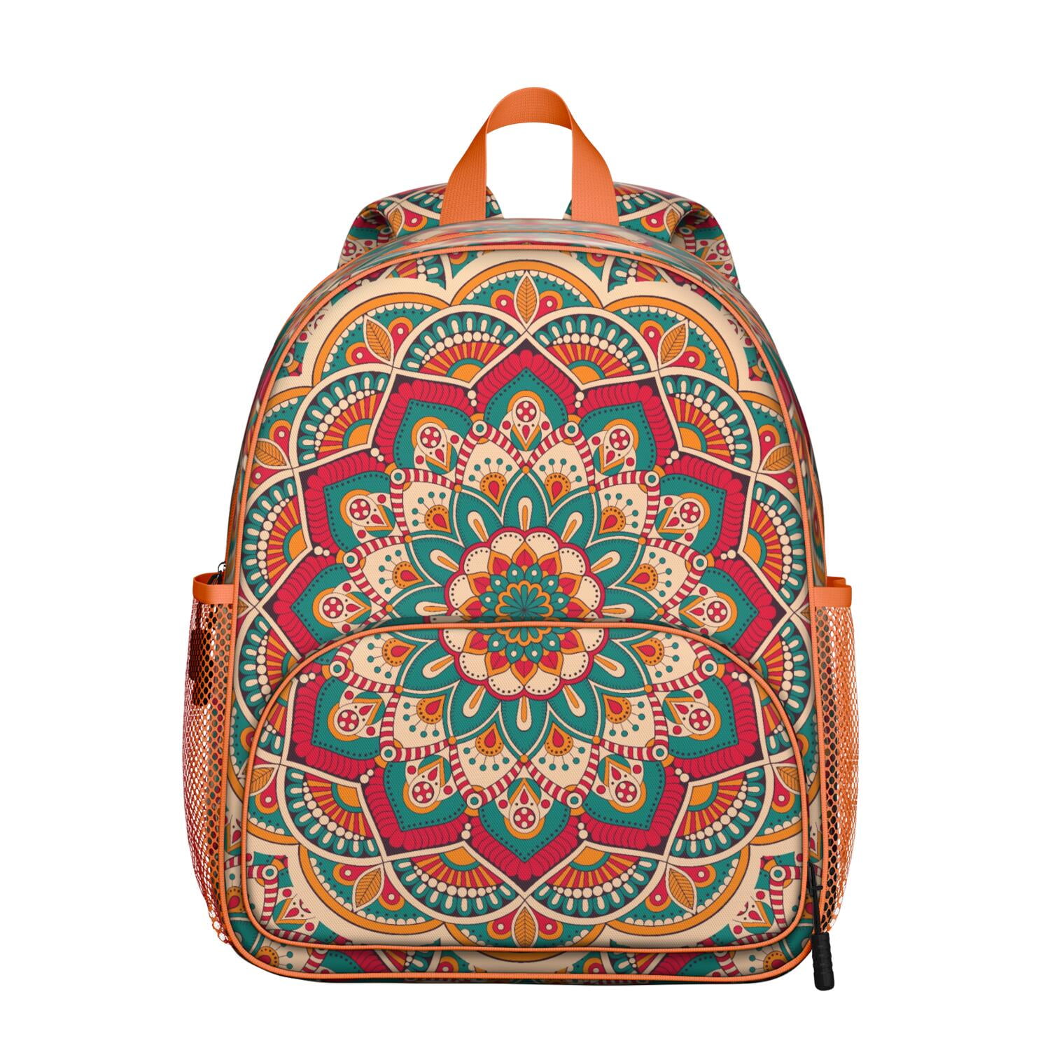 Exotic Ornamental Pattern Ergonomic School Backpack - Waterproof with ...