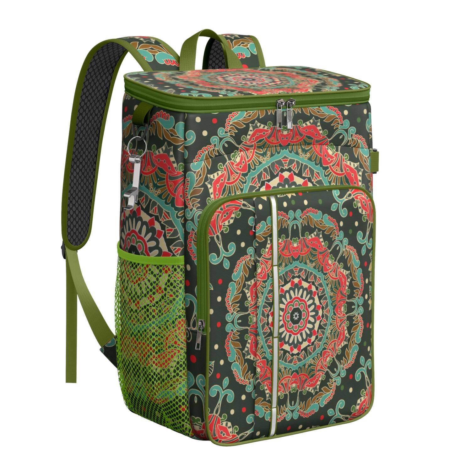 Exotic Paisley Artwork Insulated Backpack Cooler - 20L Leakproof Food ...