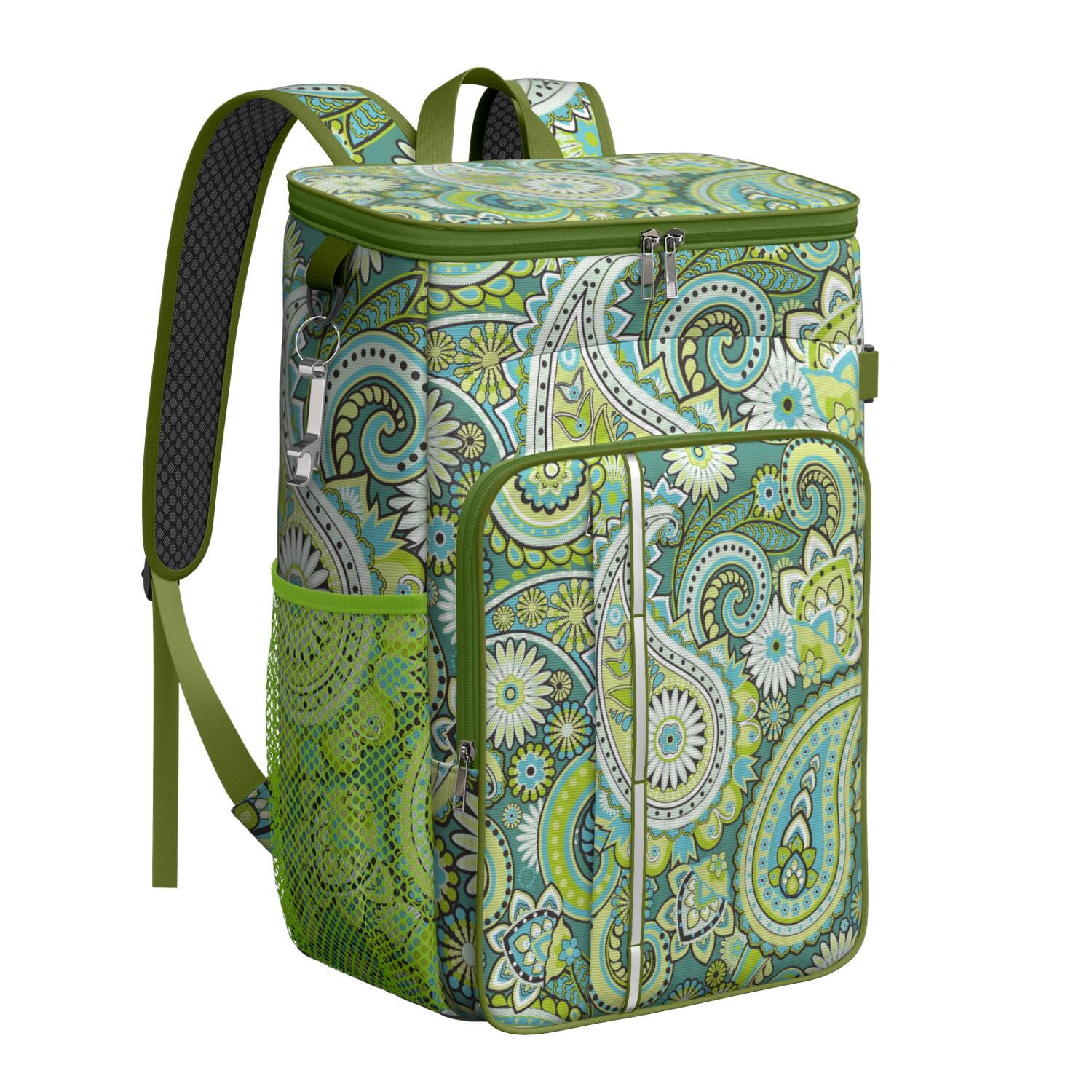 Exotic Paisley Artwork Insulated Backpack Cooler - 20L Leakproof Food ...