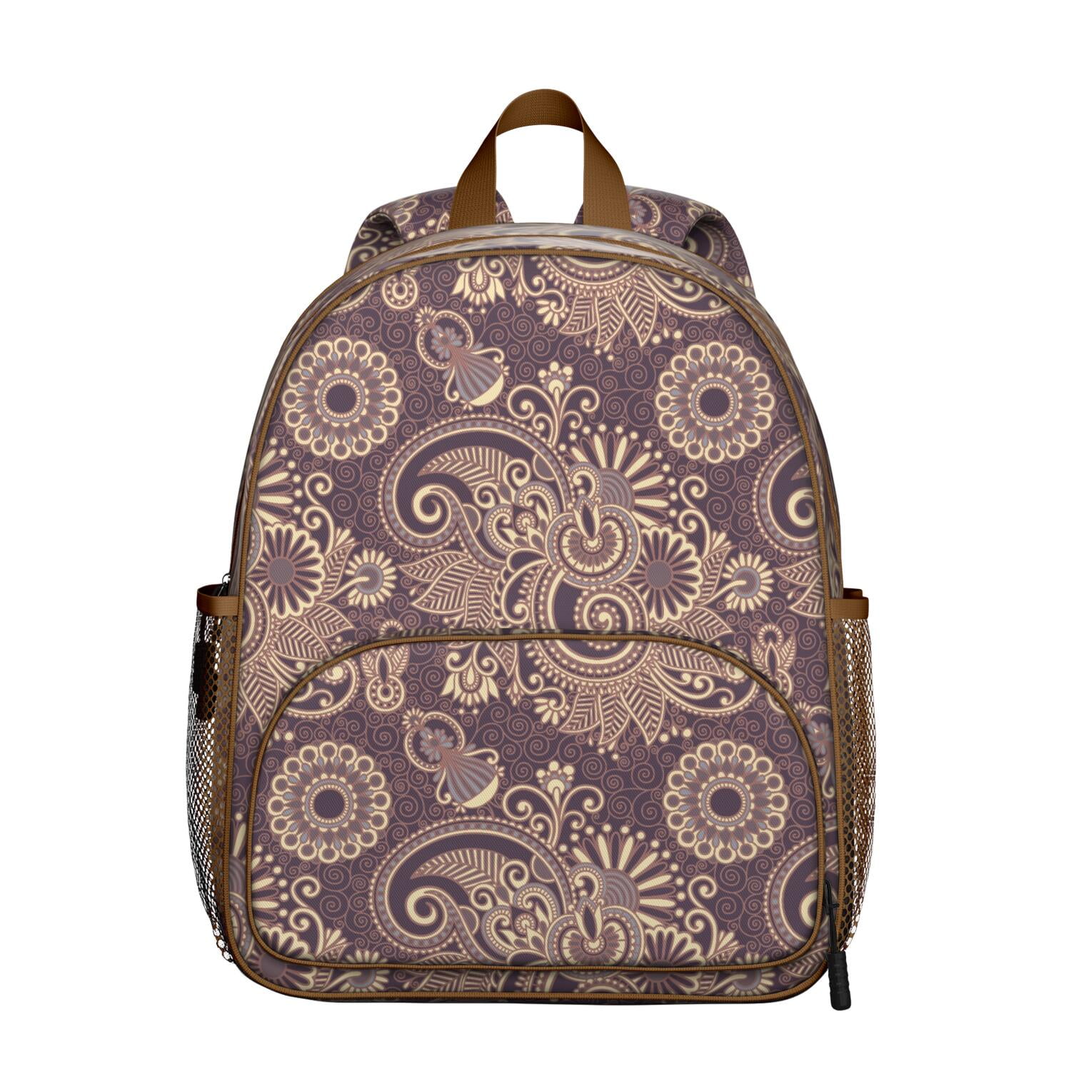 Exotic Paisley Artwork School Backpack - Waterproof Ergonomic Student ...