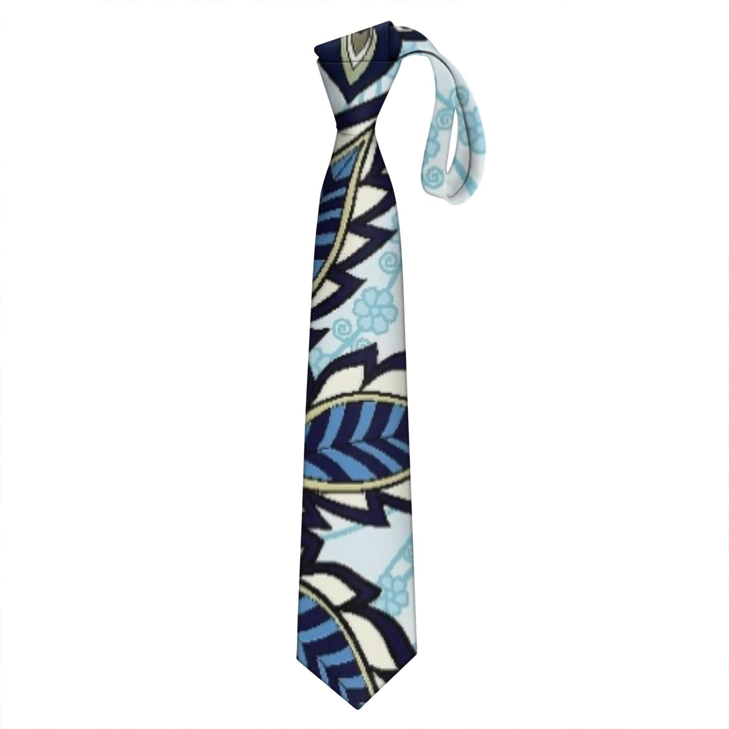 Exotic Paisley Artwork Tie - Chic Boho Satin Formal Necktie for Men ...