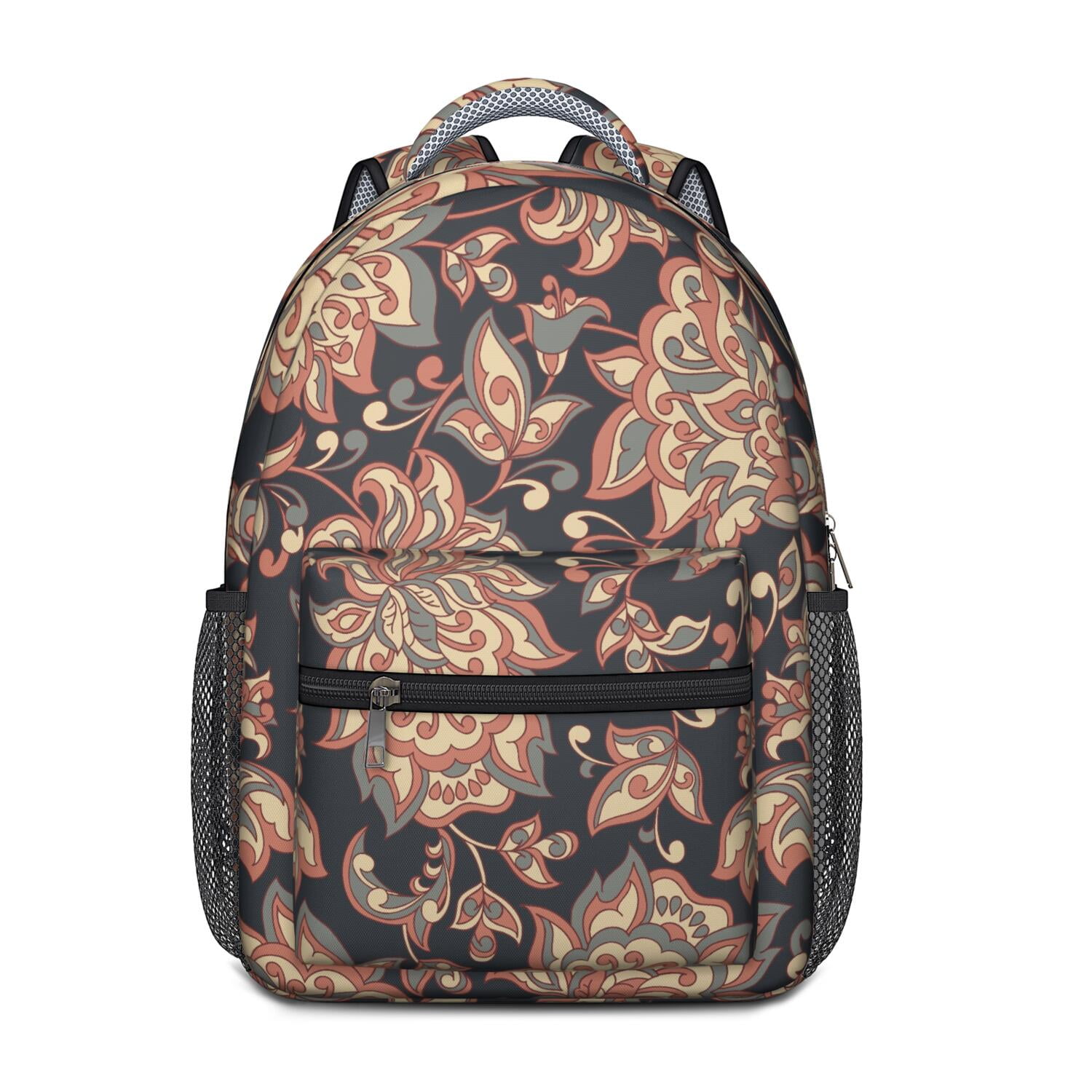 Exotic Paisley Artwork Waterproof Backpack - Vintage Boho Design ...