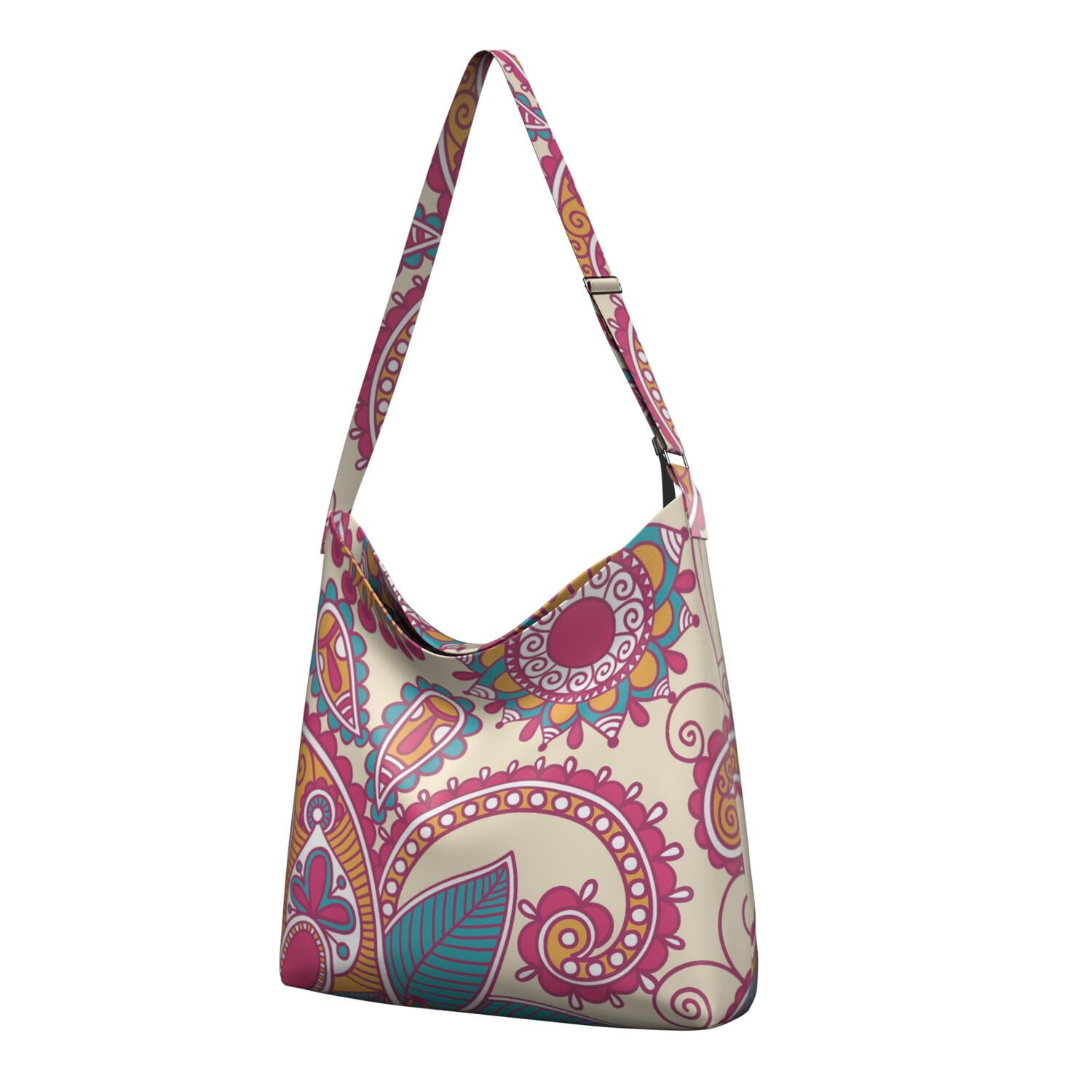 Exotic Paisley Crossbody Purse | Vintage Bohemian Print | Versatile ...