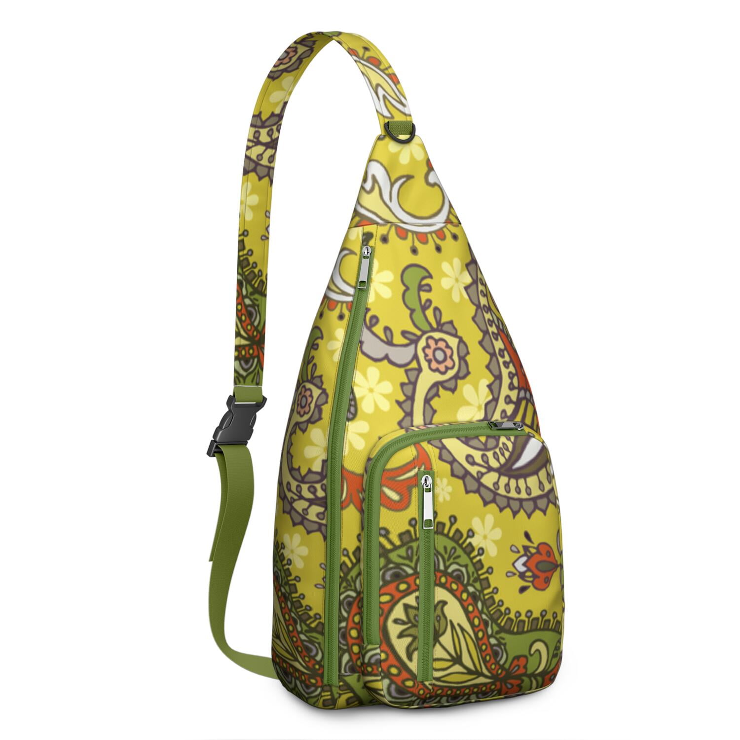 Exotic Paisley Sling Backpack - Handcrafted Floral Pattern Crossbody ...