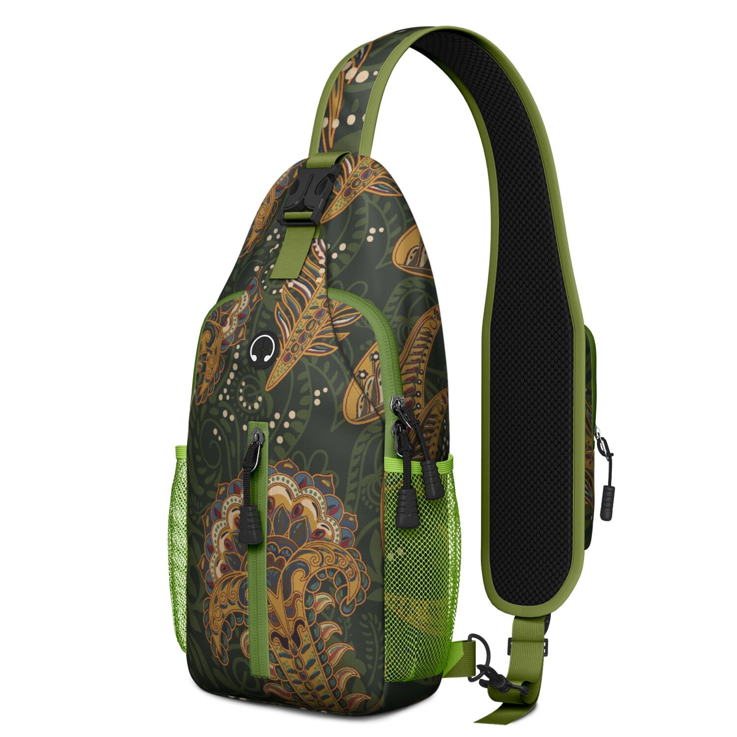 Exotic Paisley Sling Bag – Vintage Boho Floral Crossbody Backpack ...