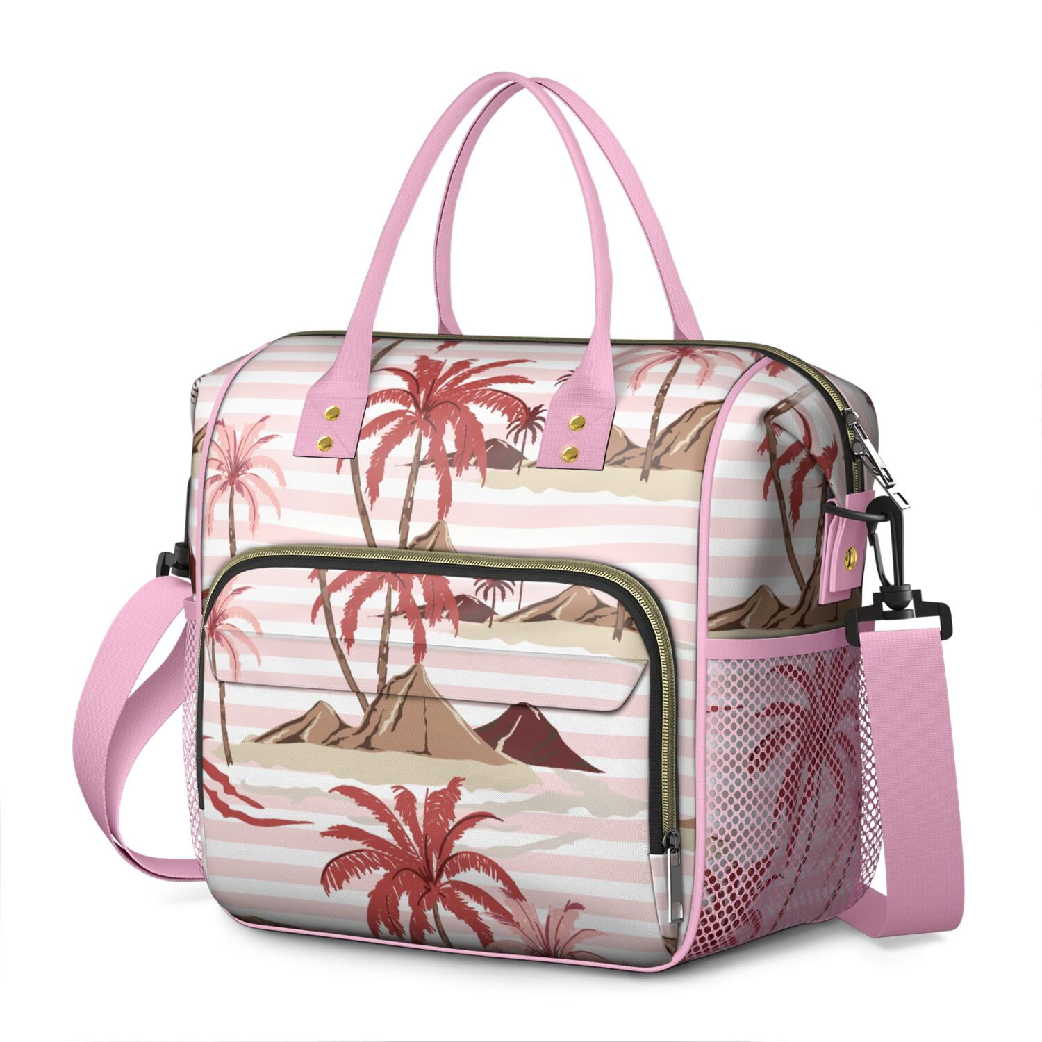 Exotic Palm Tree Insulated Lunch Bag – Dual Insulation Large Lunch Box ...