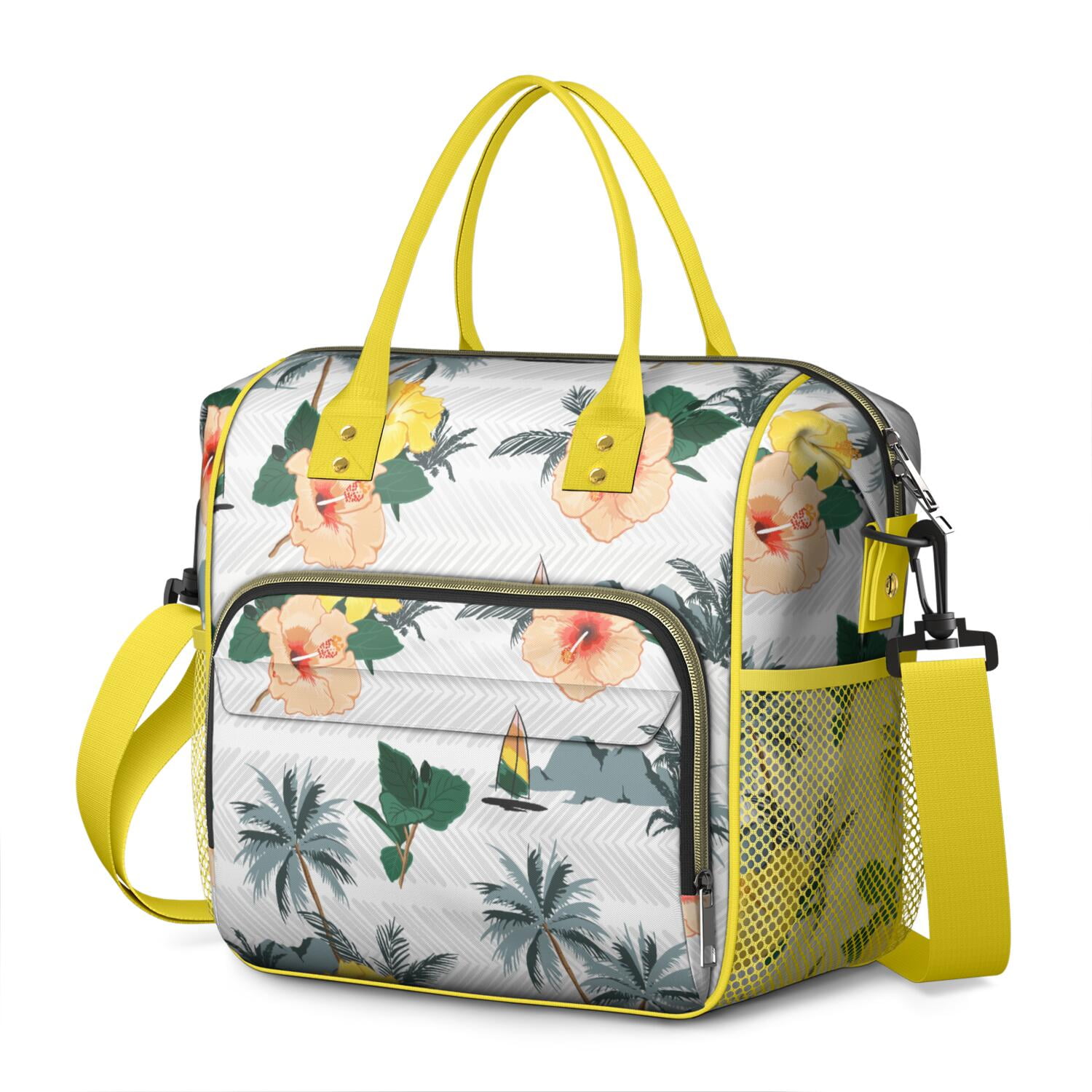 Exotic Palm Tree Insulated Lunch Bag – Dual Insulation Large Lunch Box ...