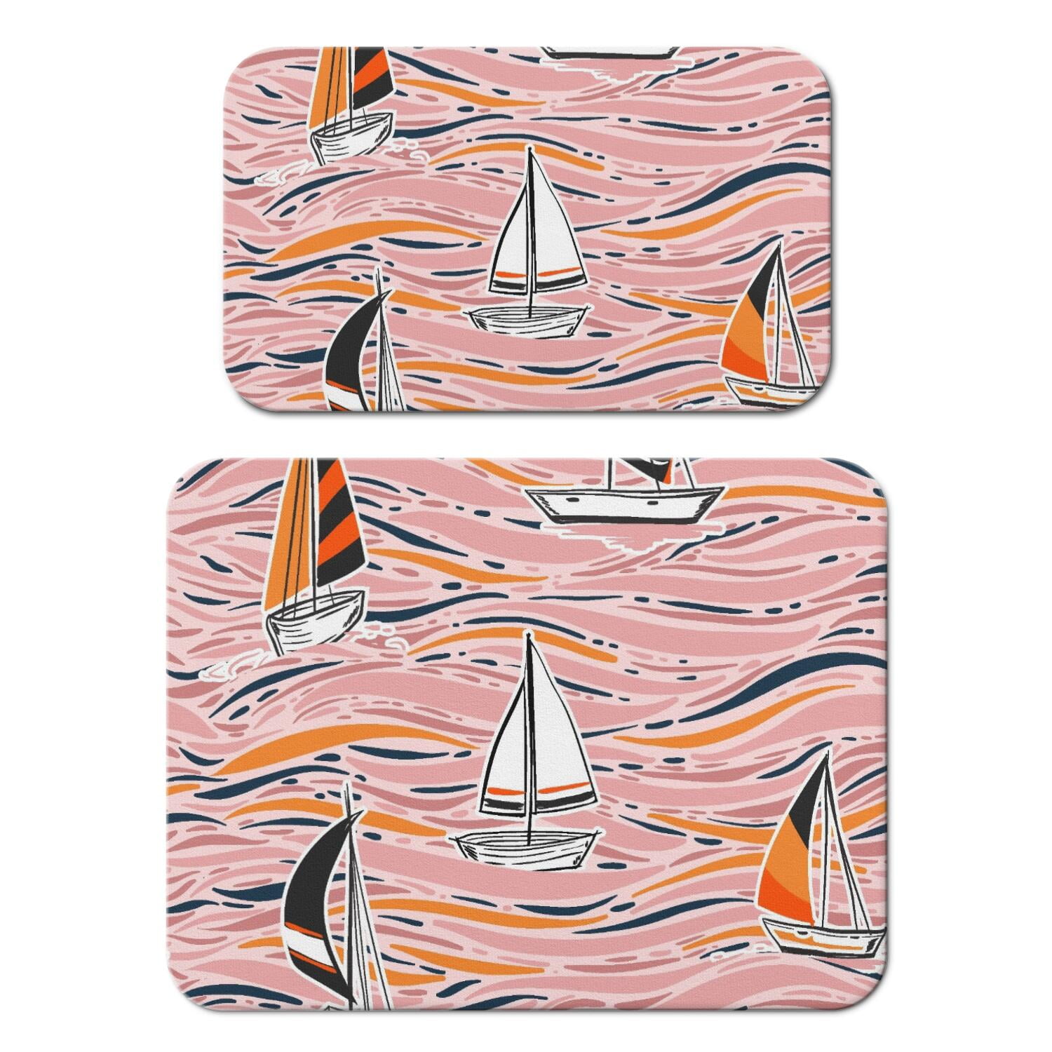 Exotic Palm Tree Kitchen Mat, Diatom Mud Dish Drying Pad, Hawaiian ...