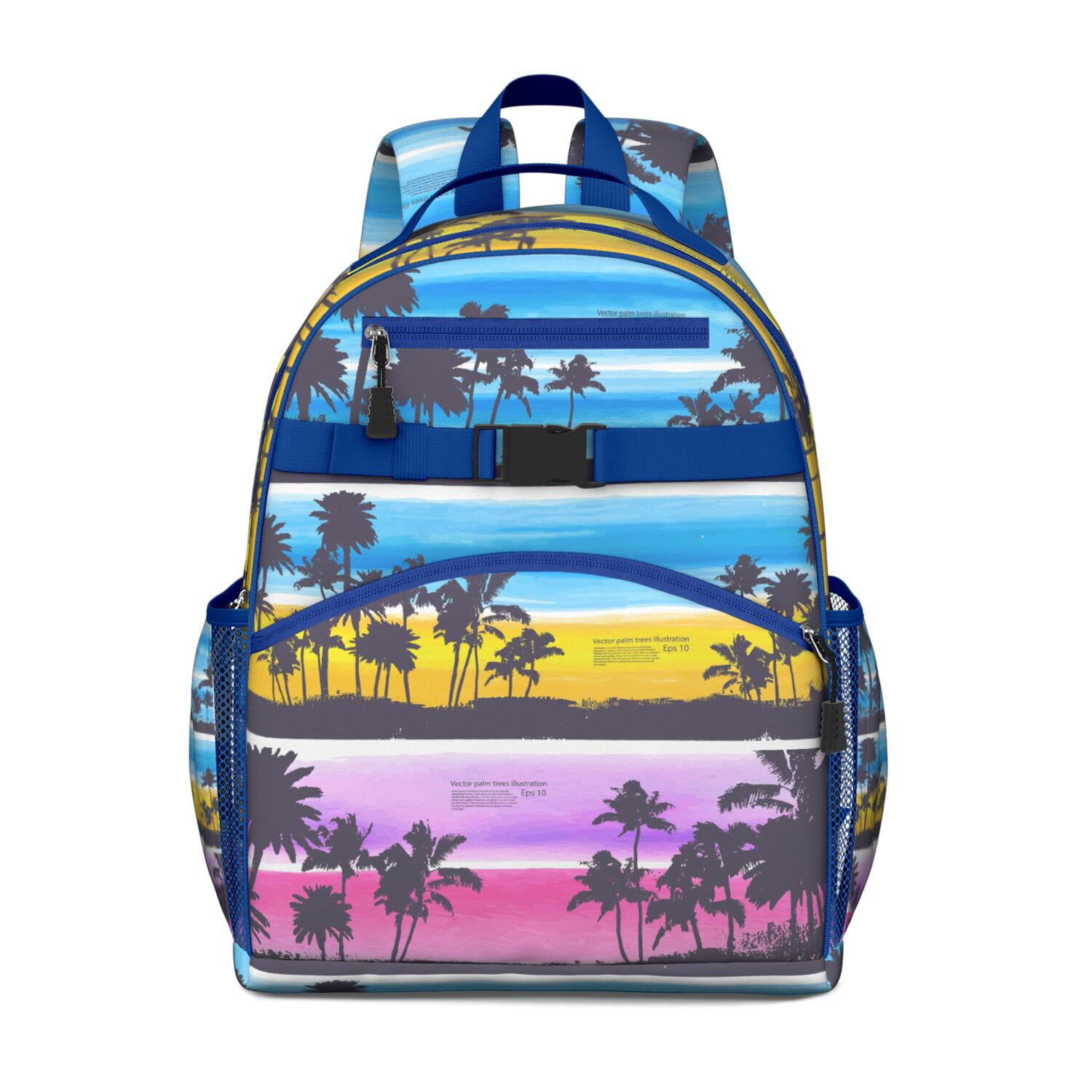 Exotic Palm Tree Student Backpack Bookbag Tropical Hawaiian Island ...