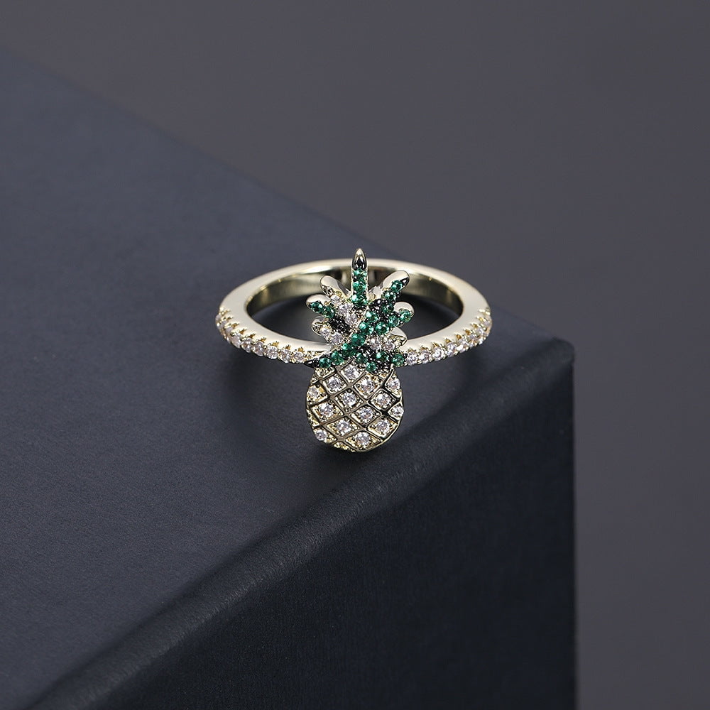 Exotic Pineapple Ring: Copper Ring with Zircon, Individually Packed ...