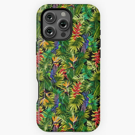 Exotic Plants and Birds Tropical Summer Print Art Phone Case Compatible ...
