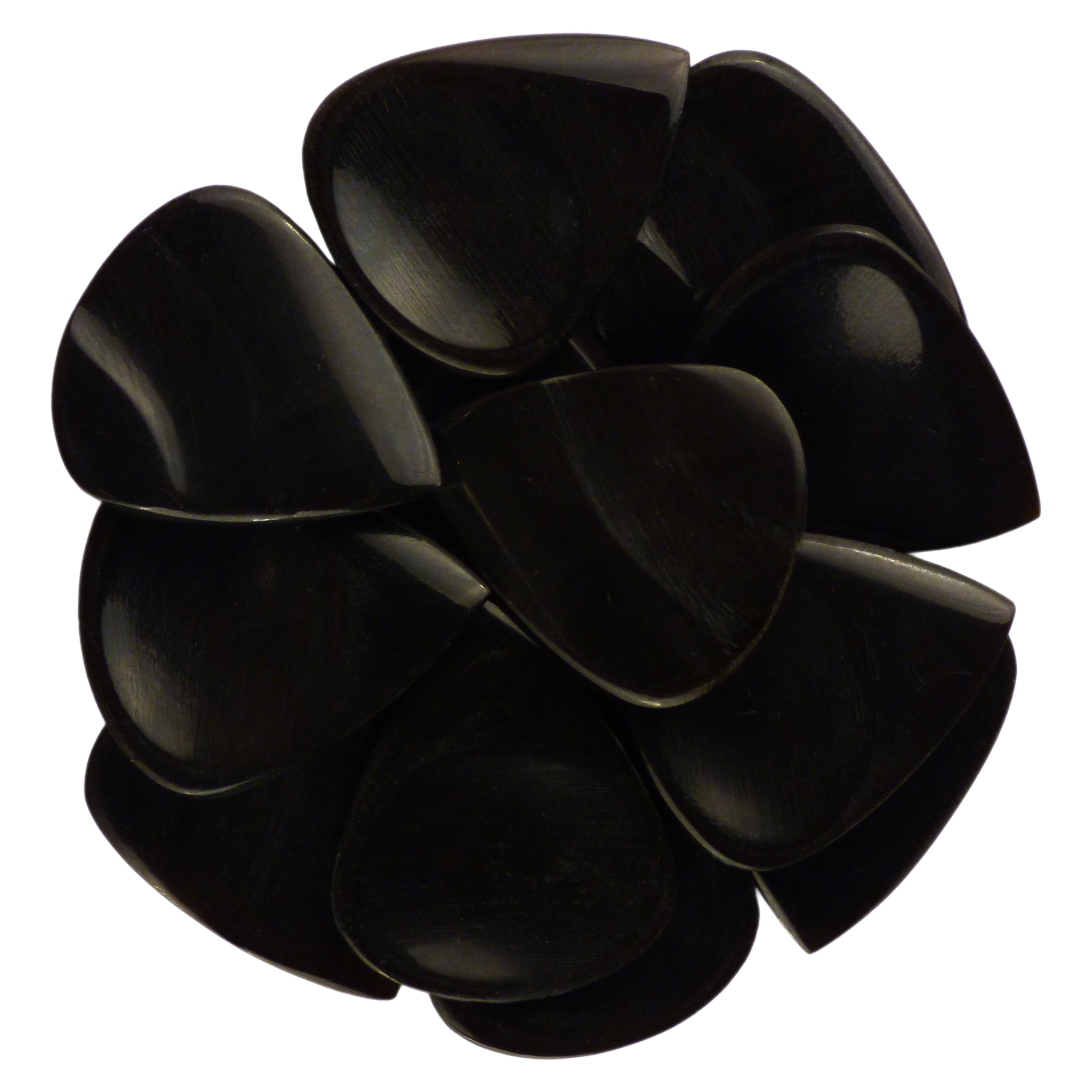 Exotic Plectrums - Black Buffalo Horn Guitar Or Bass Pick - 3.0 mm ...