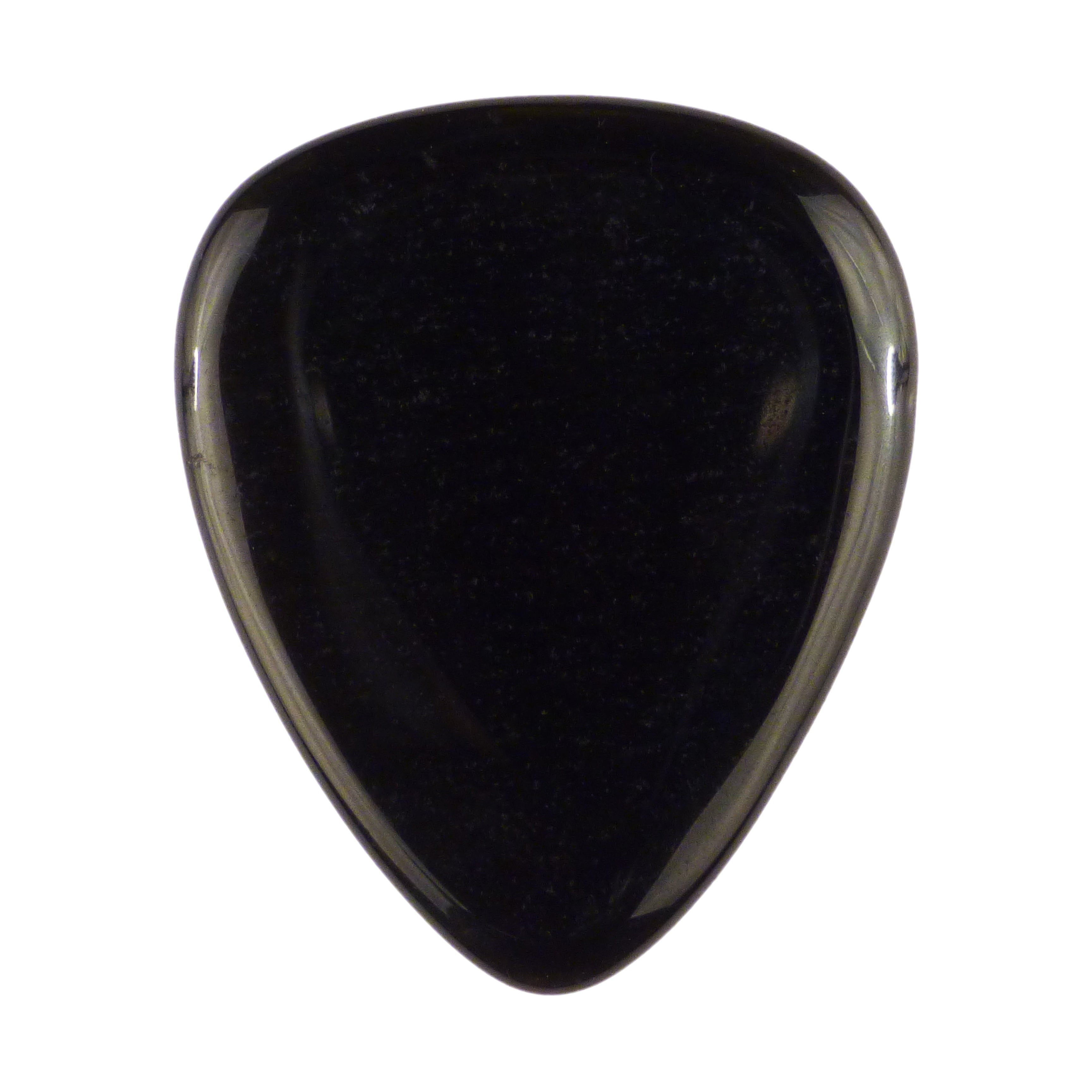 Exotic Plectrums - Black Obsidian Volcanic Glass Stone Guitar Pick - 3. ...