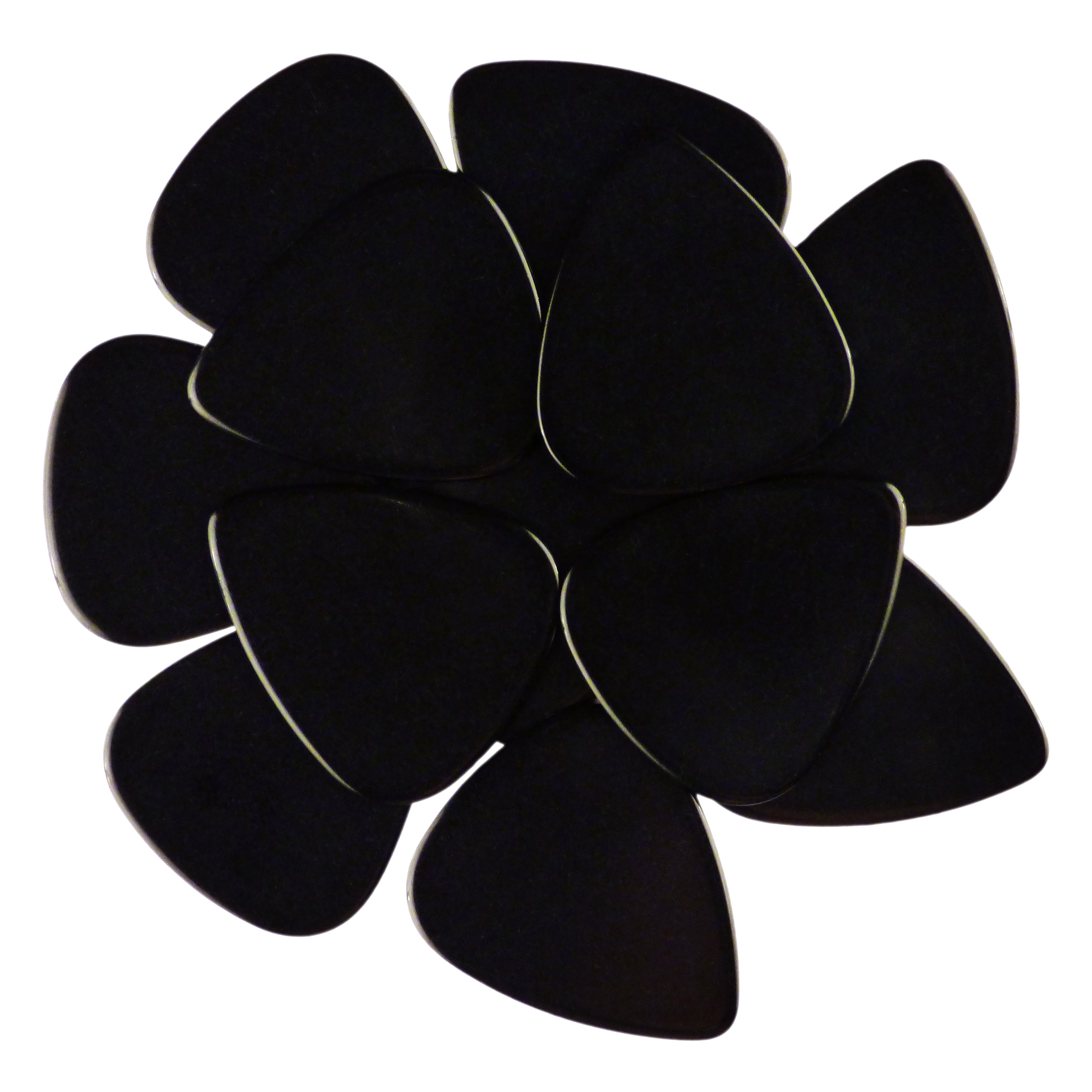 Exotic Plectrums - Celluloid Black Guitar Or Bass Pick - 0.71 mm Medium ...