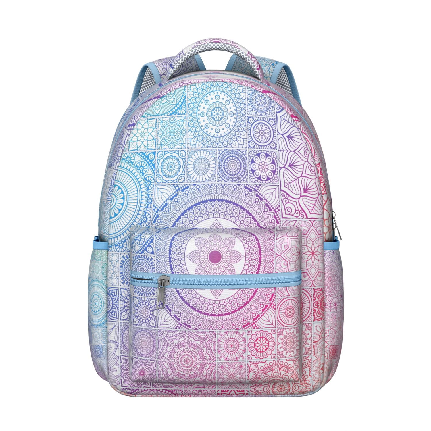 Exotic Rainbow Tribal Folk Style Student’s Backpack, Scratch-Resistant ...
