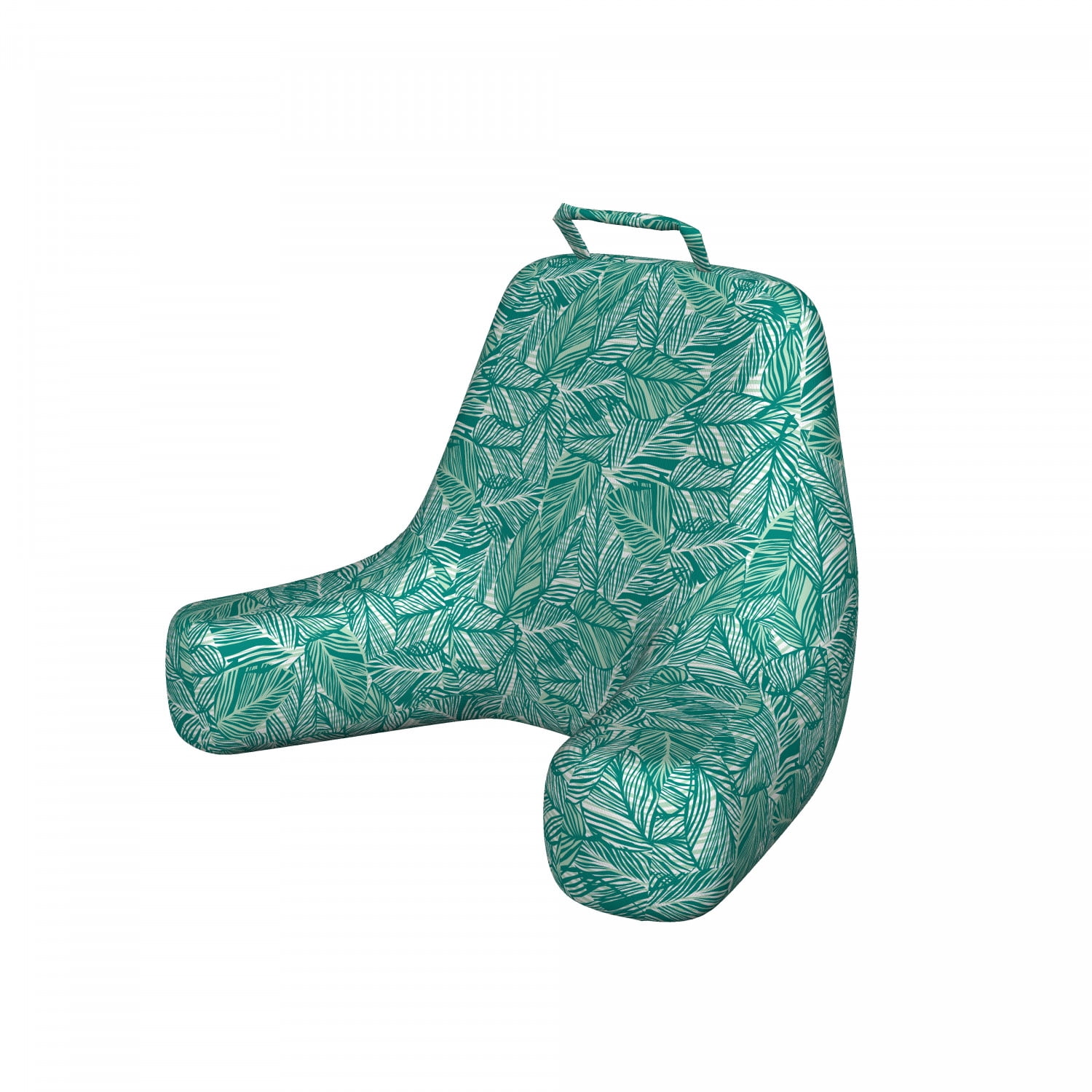 Exotic Reading Pillow Cover, Abstract Jungle Leaves Monstera Rainforest ...