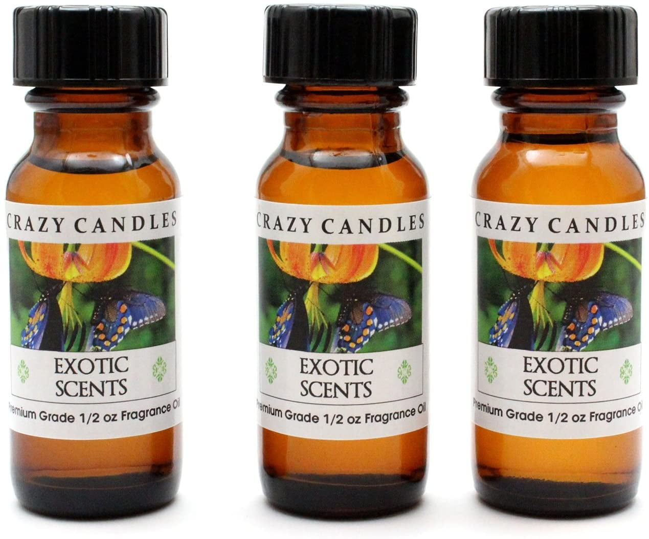 Exotic Scents G 3 Bottles 1/2 Fl Oz Each (15ml) Premium Grade Scented ...