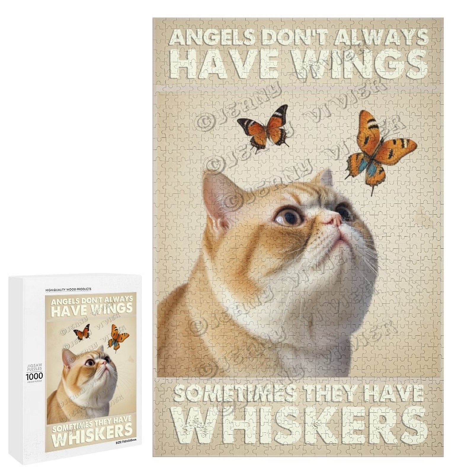 Exotic Shorthair Cat 1000 Piece Jigsaw Puzzle for Adults 29.5" x 19.7 ...