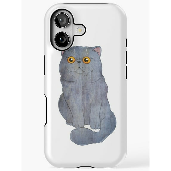 Exotic Shorthair Cat Cute Pet Illustration Phone Case for iPhone 11 12 ...