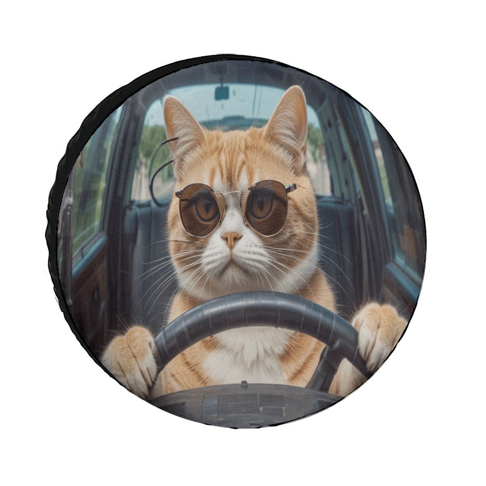 Exotic Shorthair Cat Driving Printed Universal Fit Spare Tire Cover 26 ...