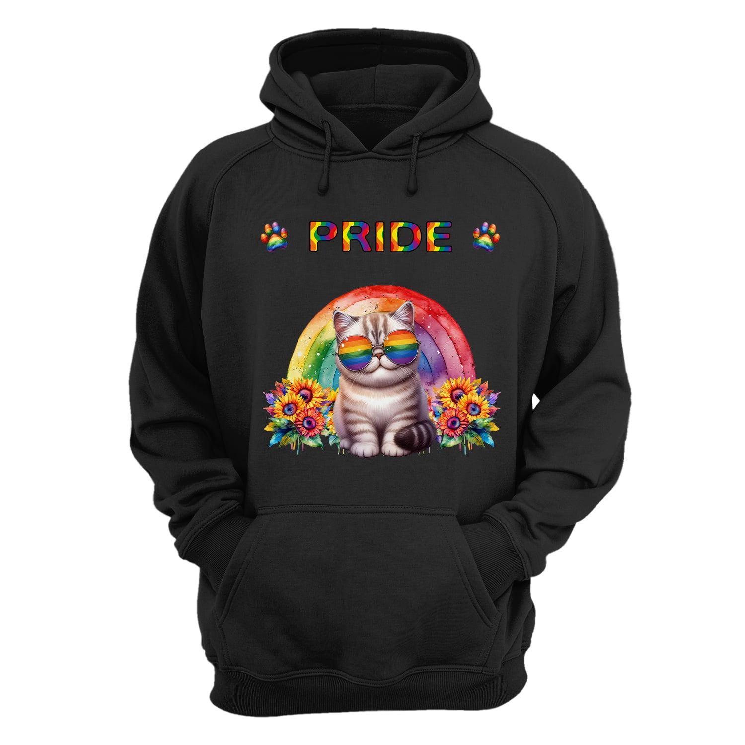 Exotic Shorthair Celebrates Rainbow Pride Month LGBT LGBTQ+ Hoodie ...